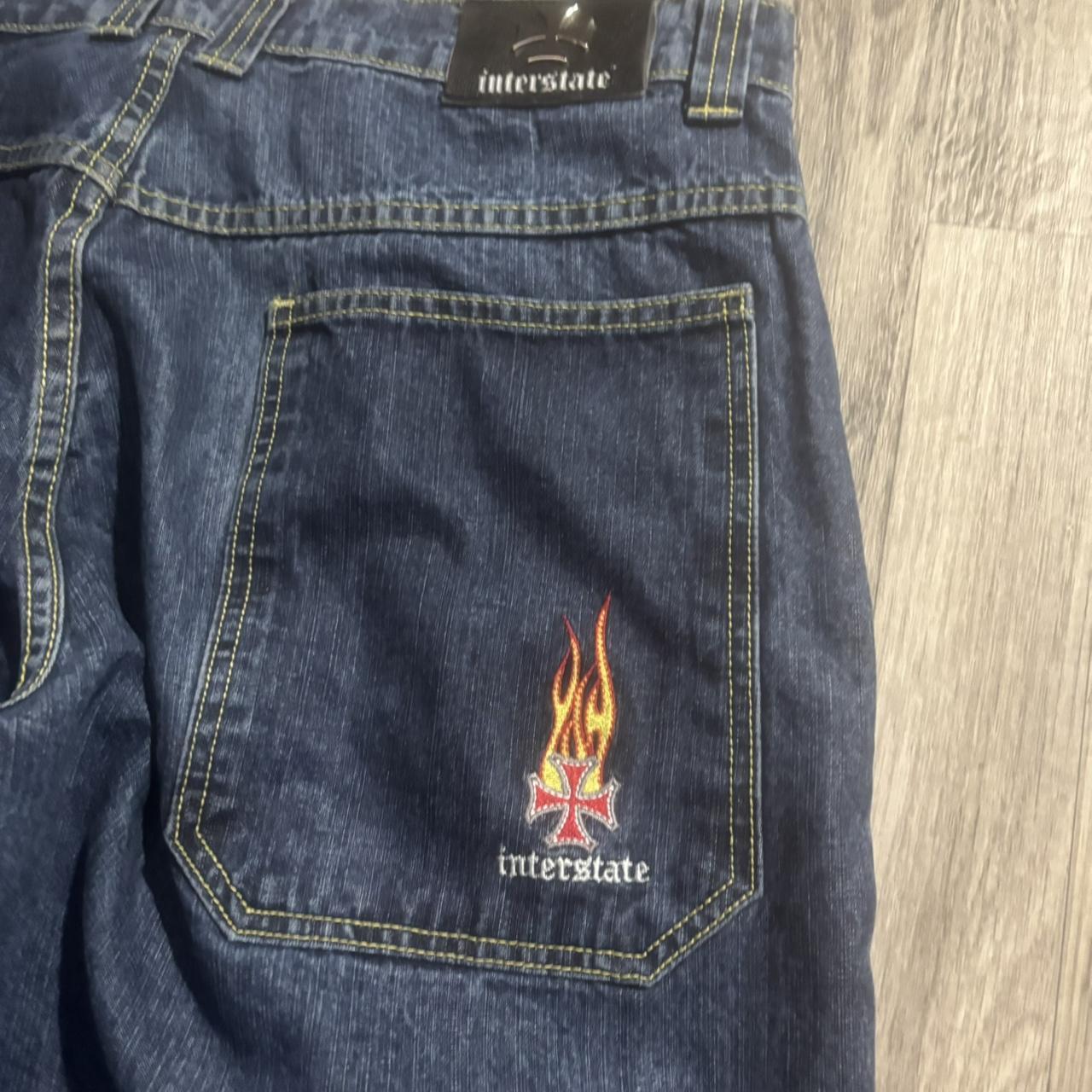 Interstate flaming cross rare jeans Basically brand... | Depop