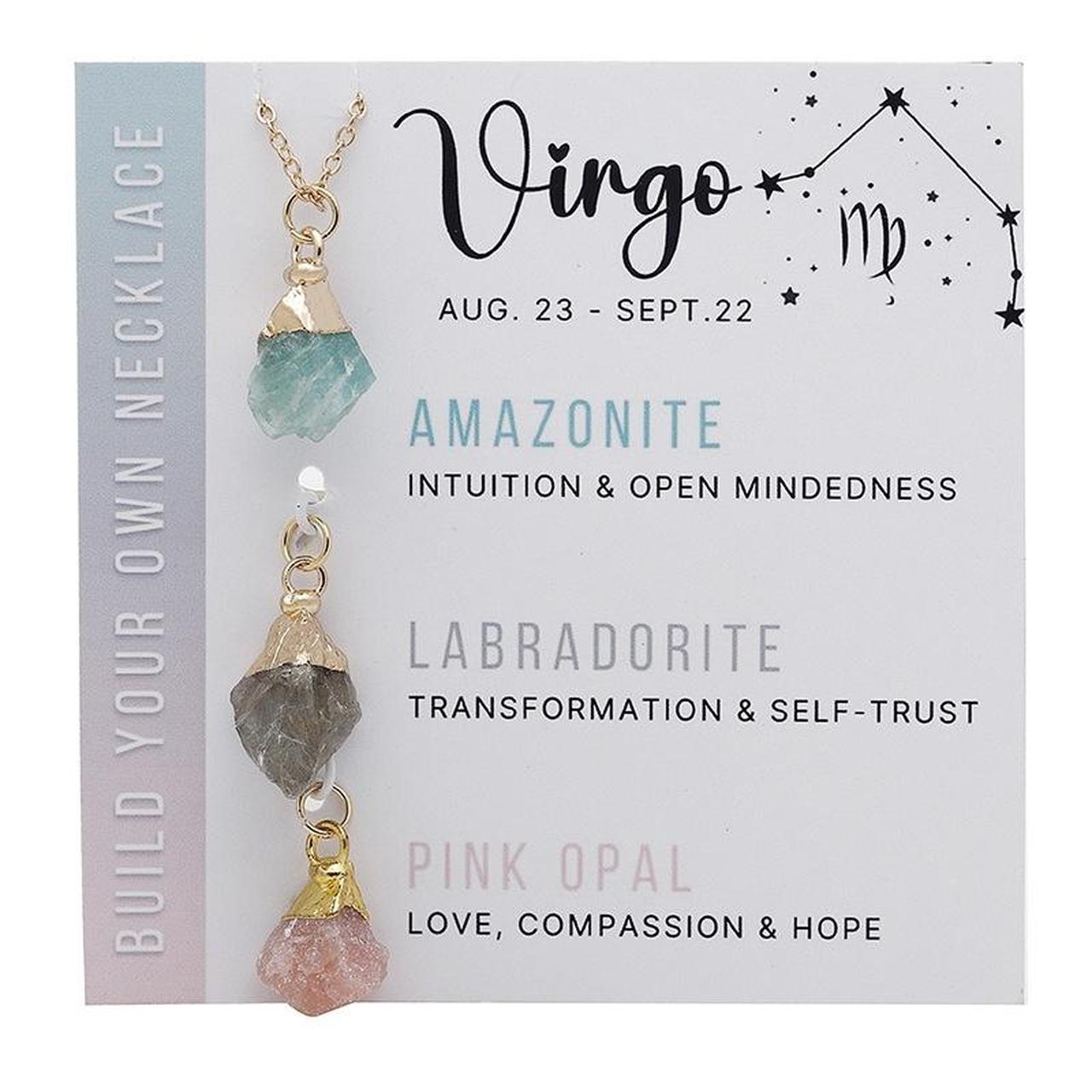 Virgo gold chain zodiac necklace set with... - Depop