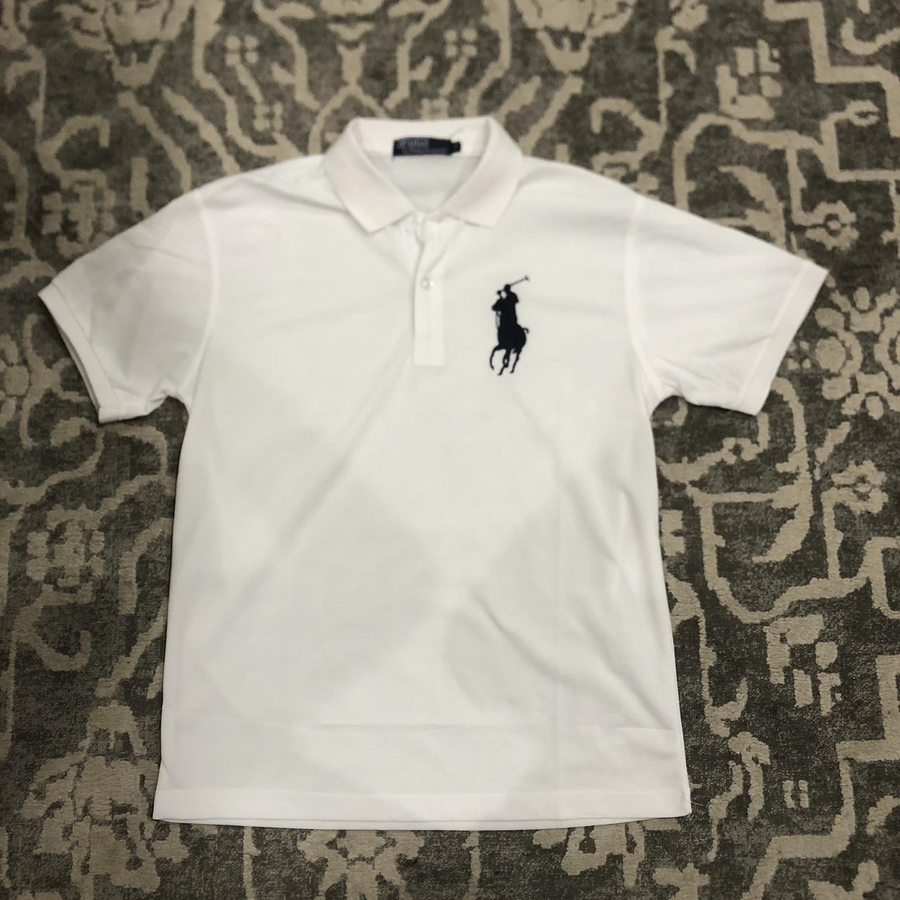 White Polo Ralph Lauren polo shirt size M - Depop