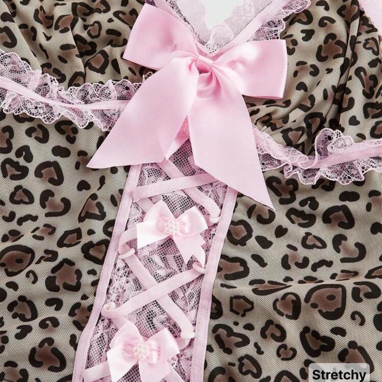 ROMWE Kawaii Floral Lace Ruffle Bow Gyaru... | Depop