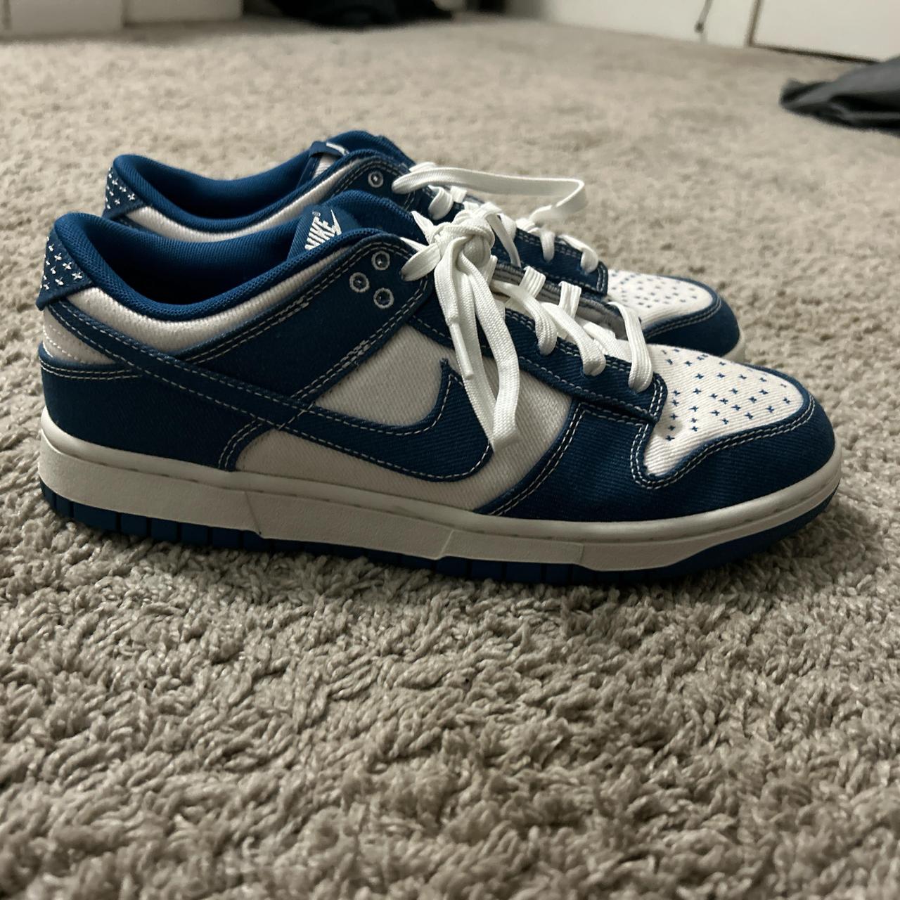Denim blue ish dunks size 10 with box | Depop