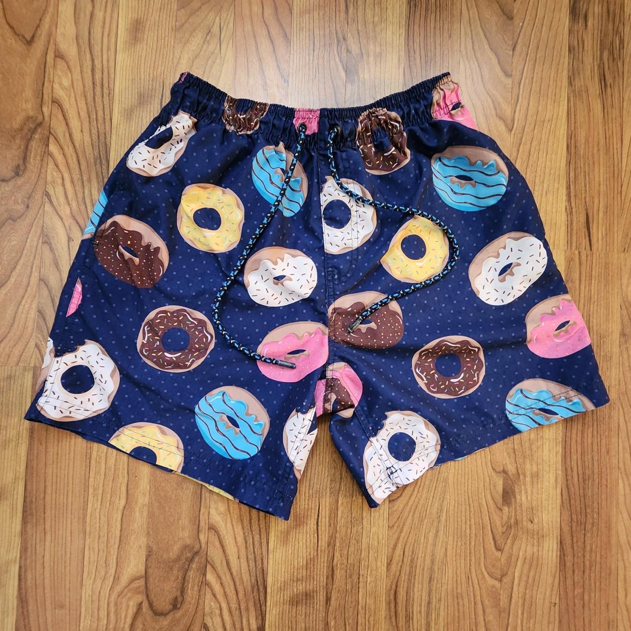 Mens Broken Threads Donut Swim Trunks Size: M, 6"... | Depop