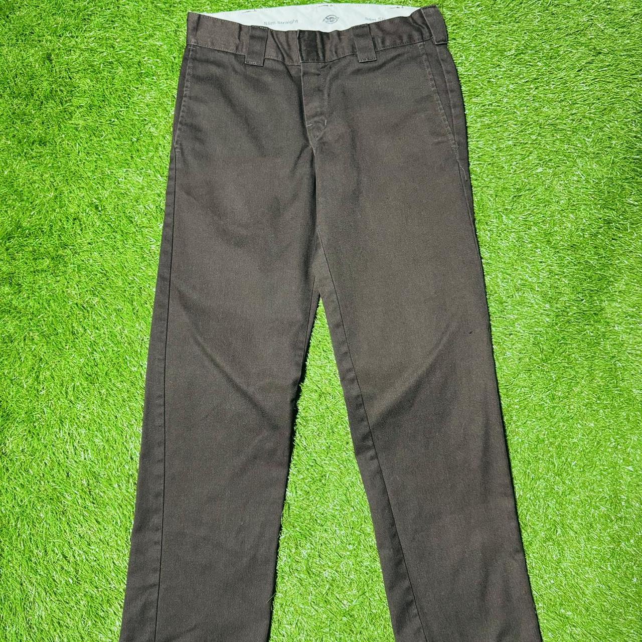 Dickies 874 Brown Slim Straight Pants Size 30x32 💰... | Depop