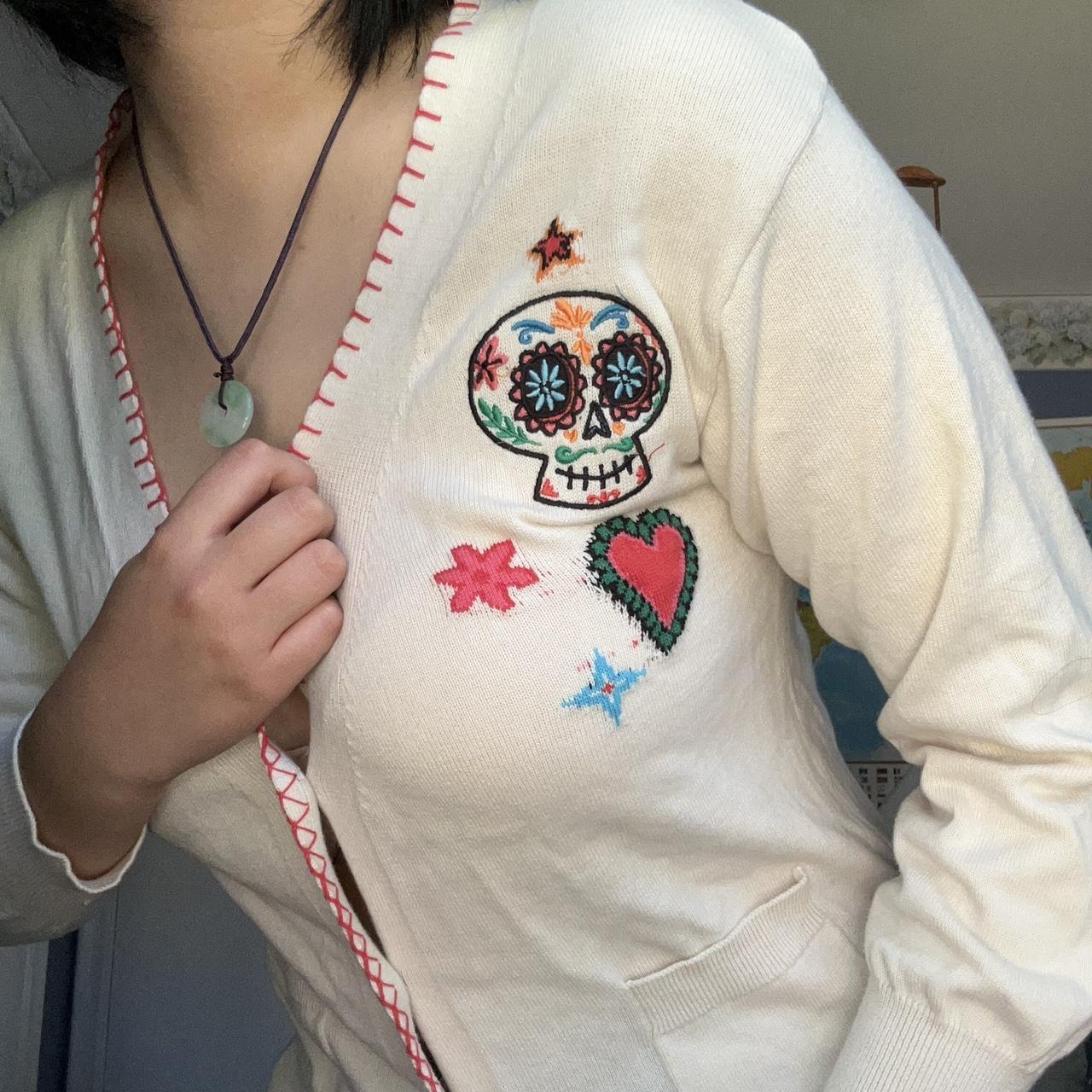 Cream cardigan with Coco embroidery A cute peice of... - Depop