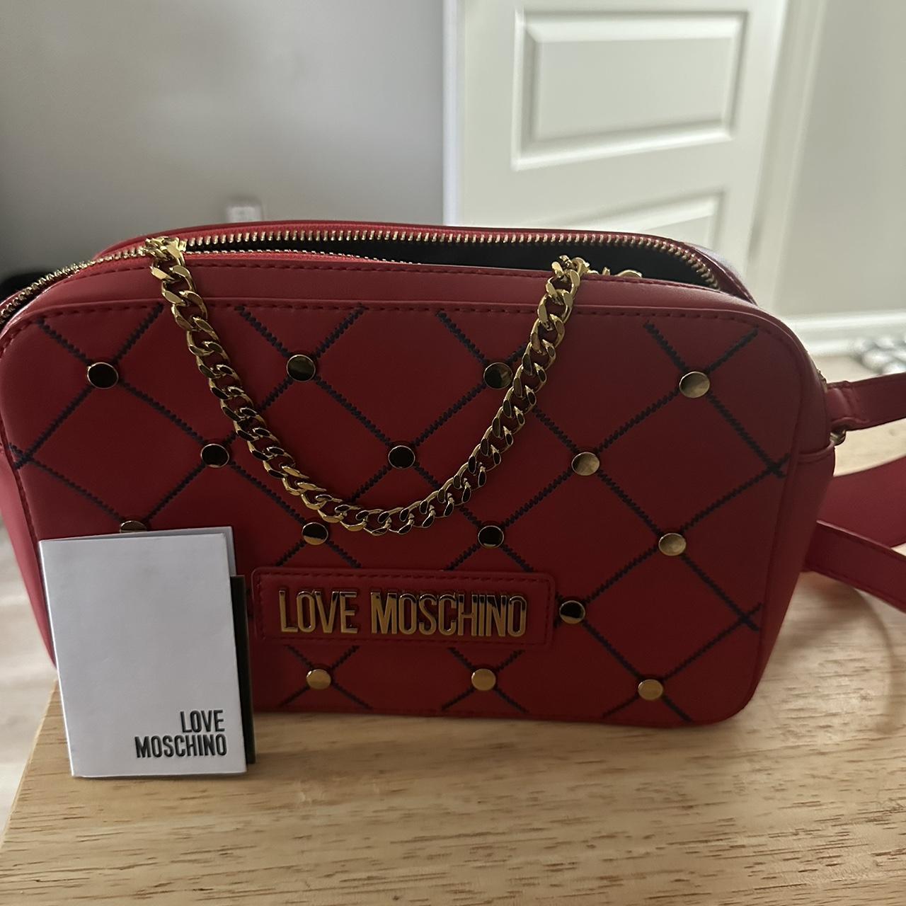 Love Moschino red crossbody bag - Depop