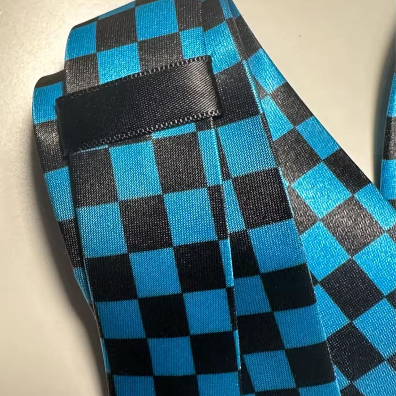 Blue checkered emo/scene tie Brand new, just shown... - Depop