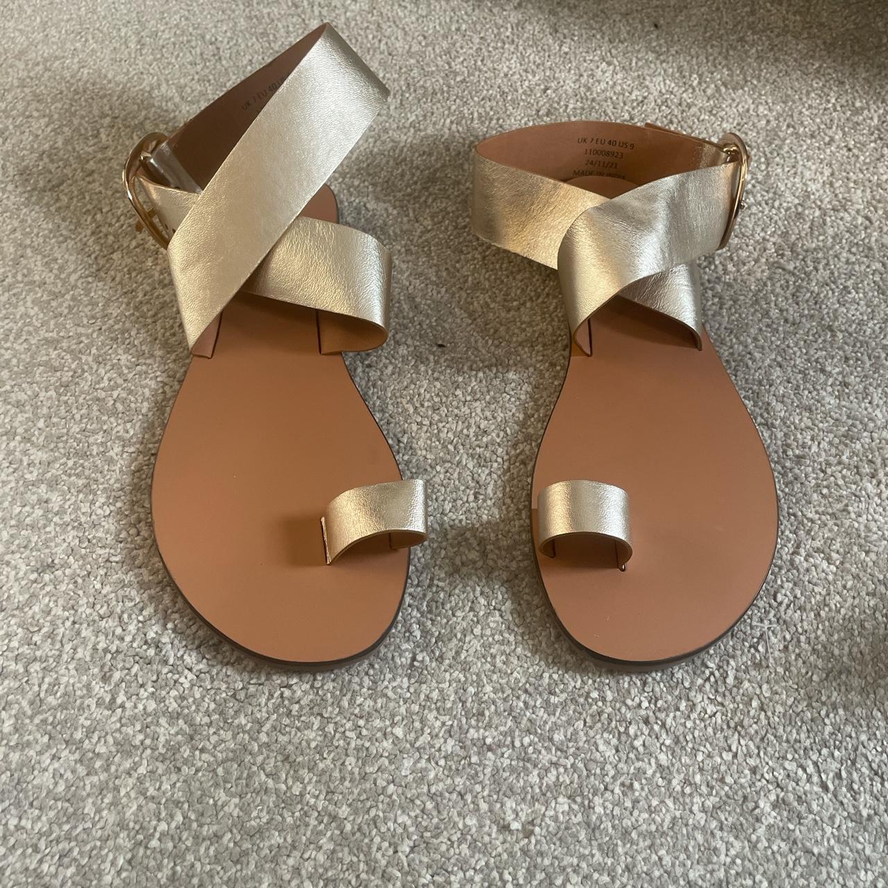 Great ASOS design gold sandals never been worn - Depop