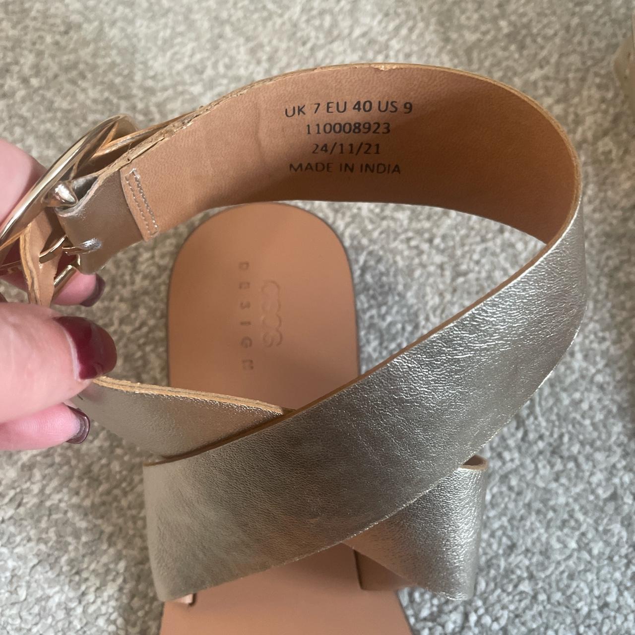 Great ASOS design gold sandals never been worn - Depop