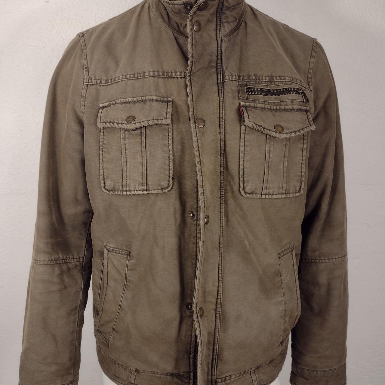 Levi's Khaki Military Field Jacket size medium... - Depop