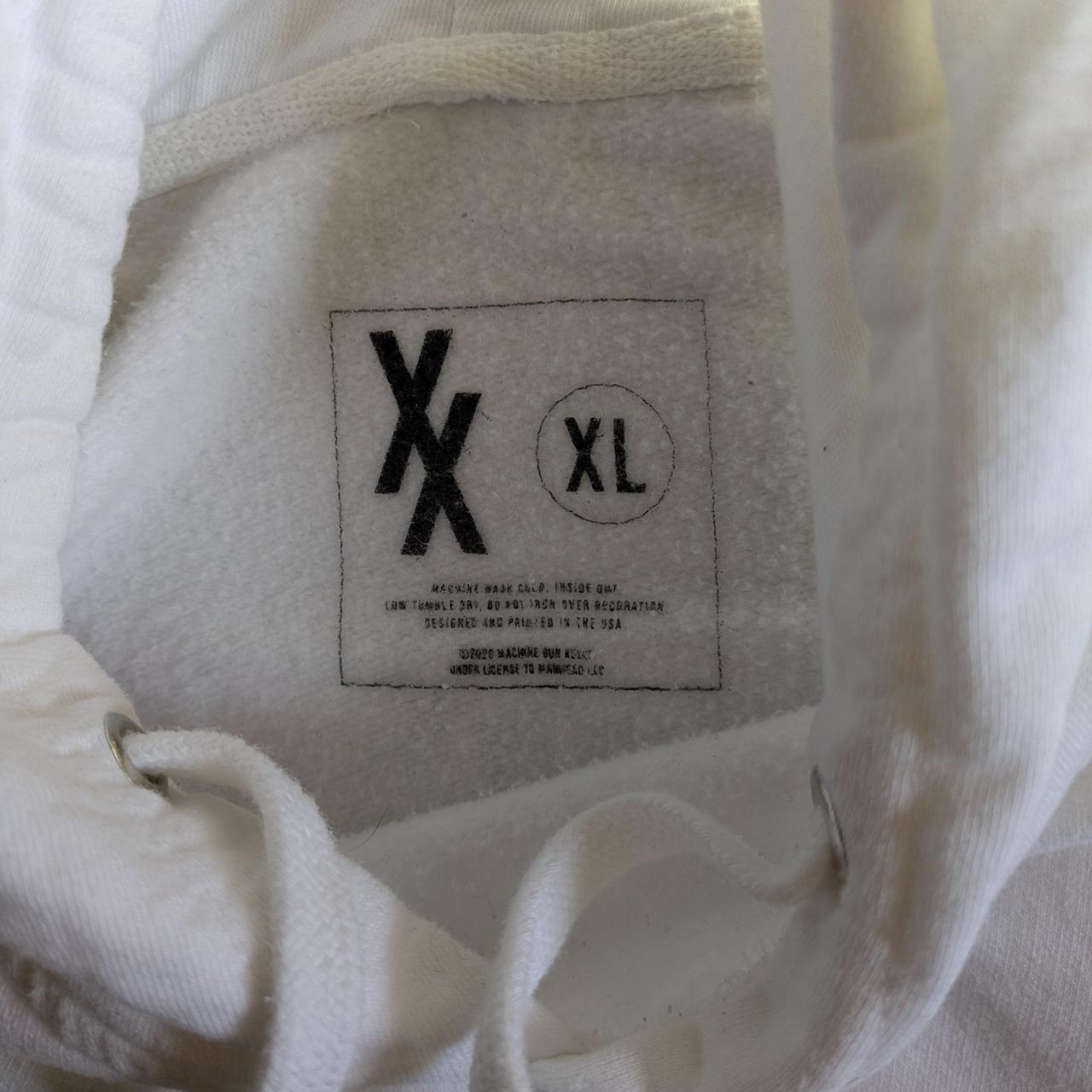 Machine Gun Kelly White Hoodie With Pink Accents,... | Depop