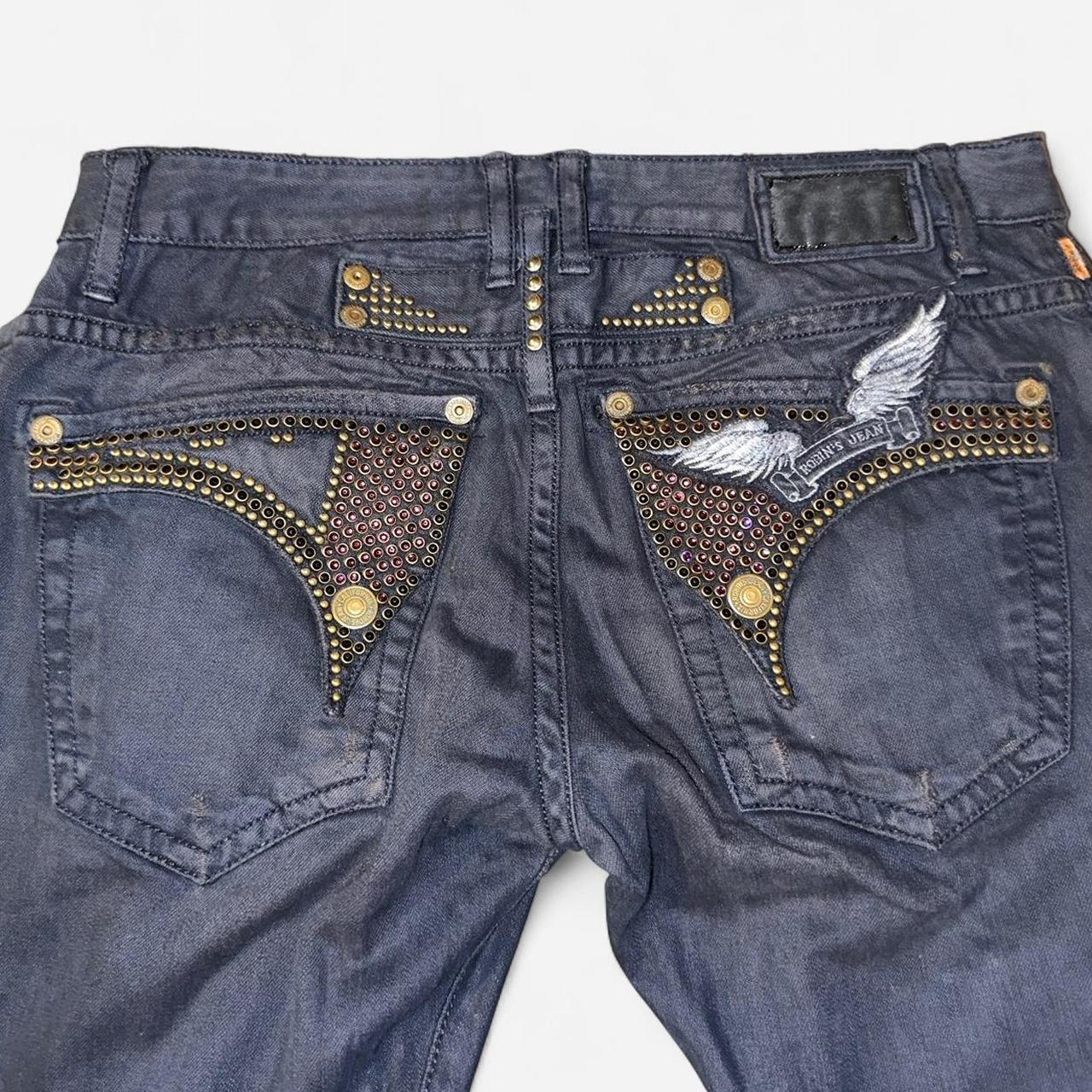 Navy blue robin jeans Has some flaws as shown heel... | Depop