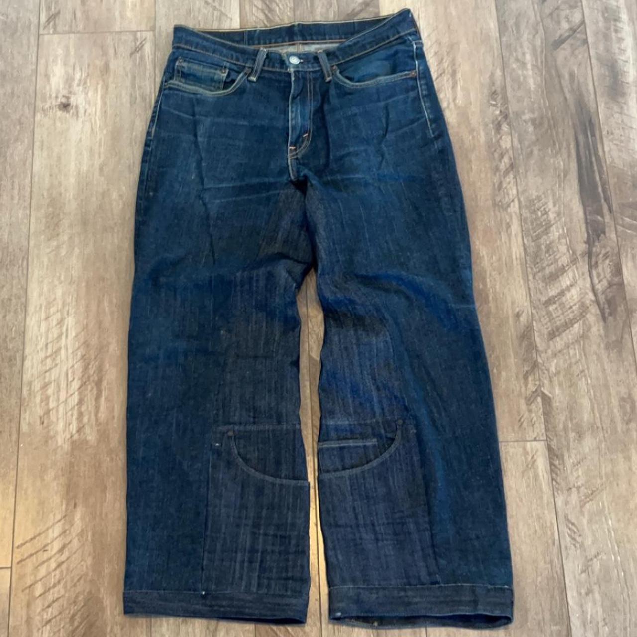 Custom wide leg baggy jeans with pockets at the... | Depop