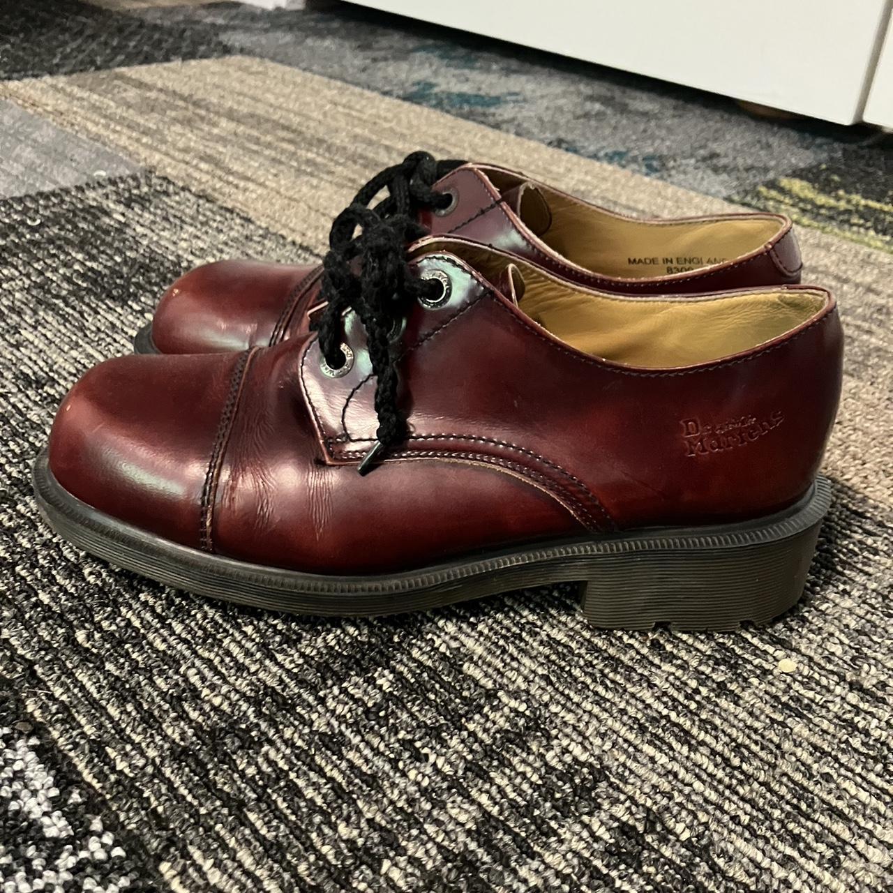 Vintage red leather made in England Dr. Martens... - Depop