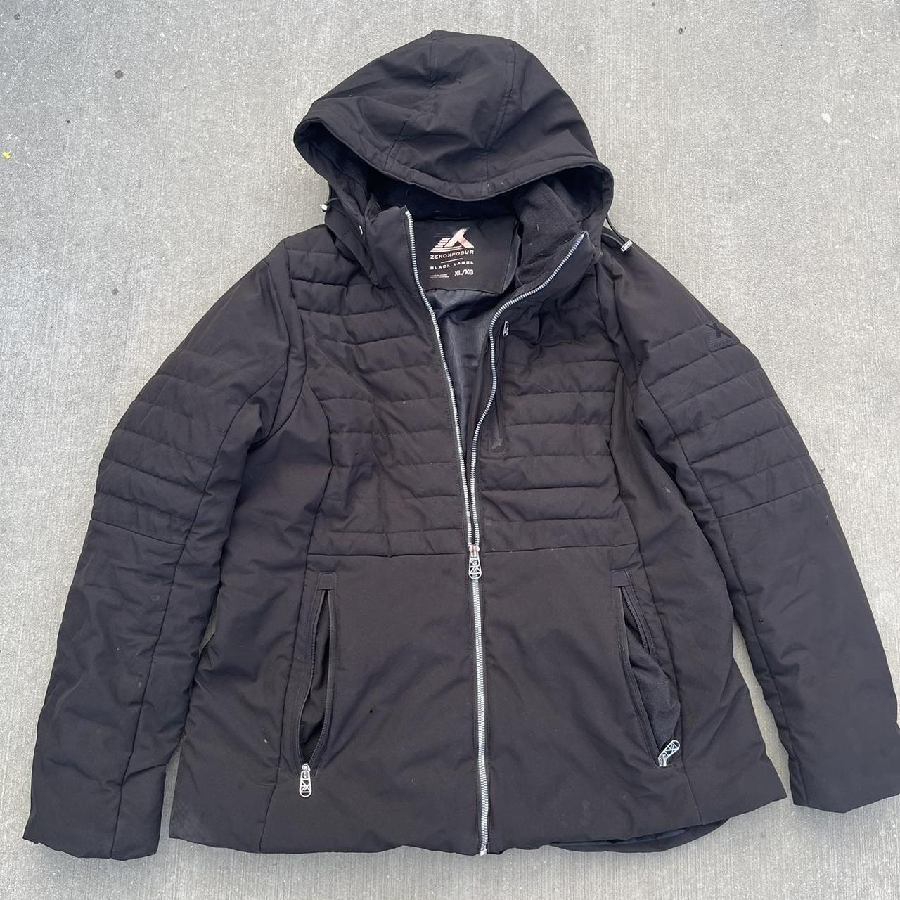 Authentic Black Zeroxposur puffer jacket with hood... - Depop