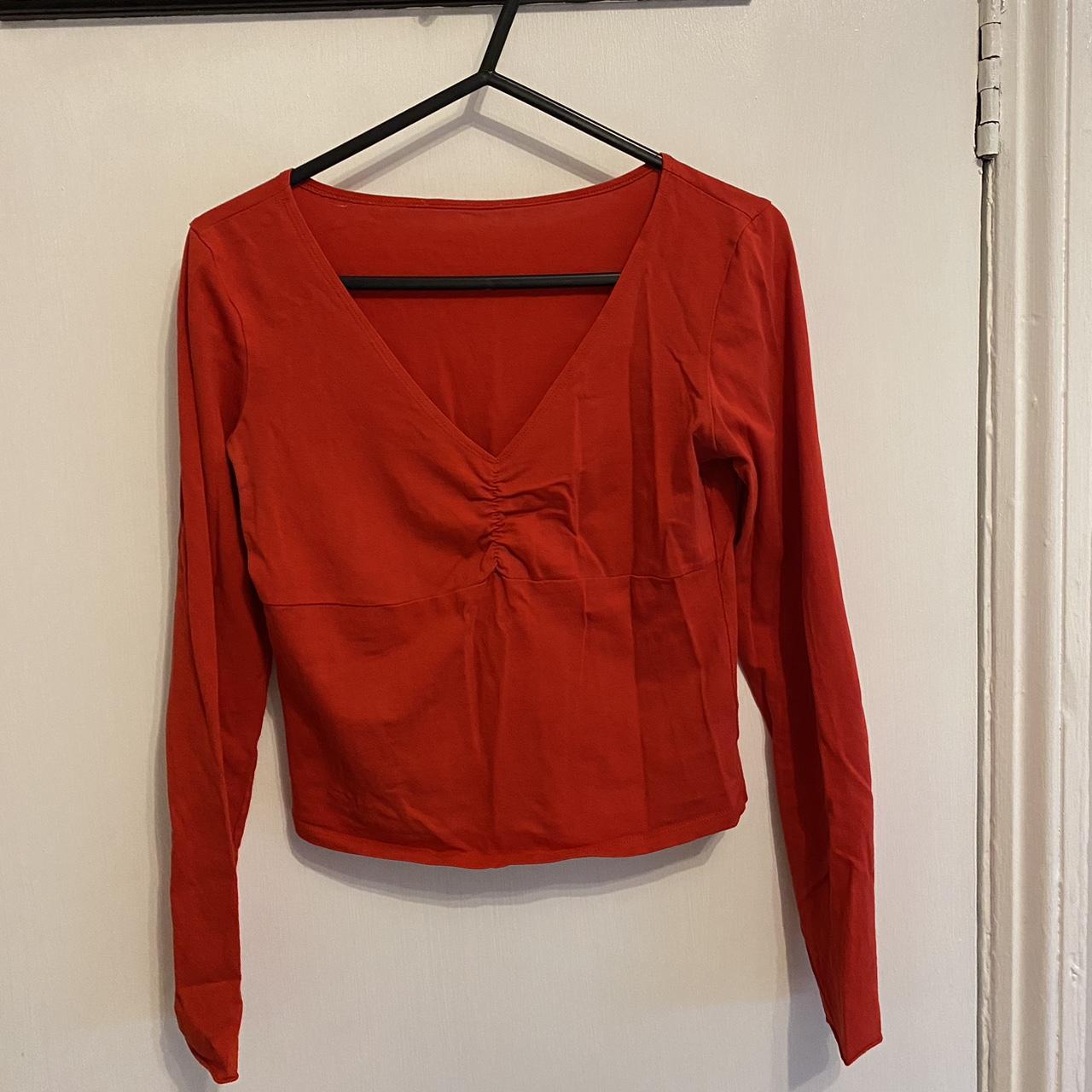 Women's Red Crop-top | Depop