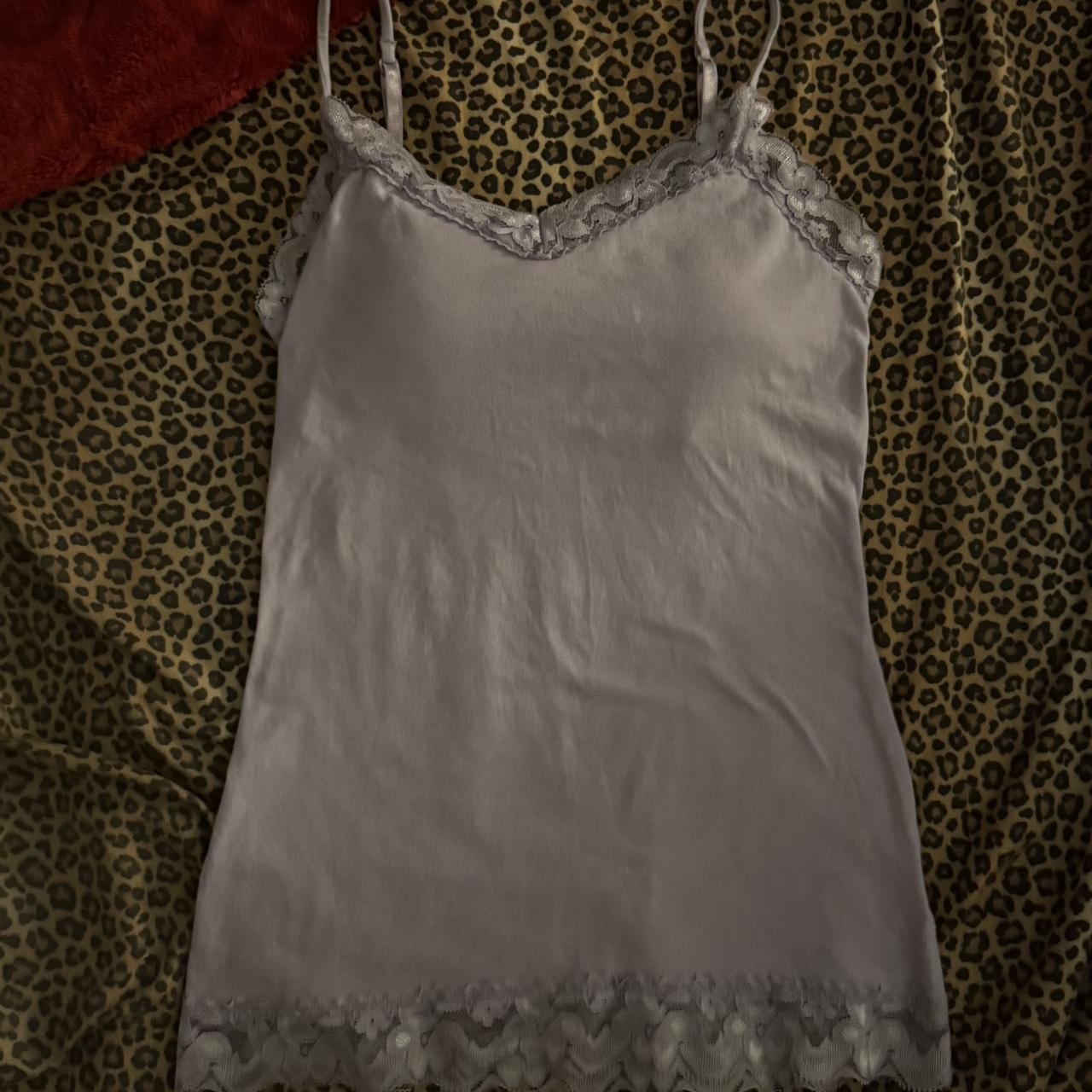 Light purple lace cami with a cute lace detail on... - Depop