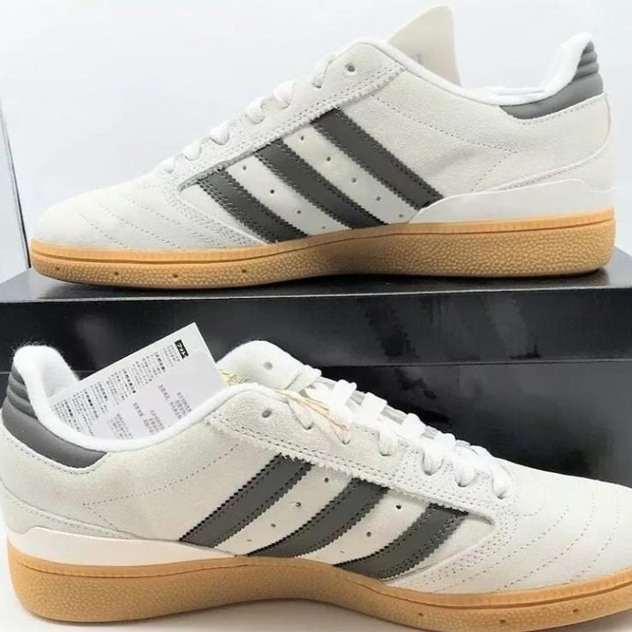adidas Busenitz Pro Mens Shoes White Olive Gum... - Depop