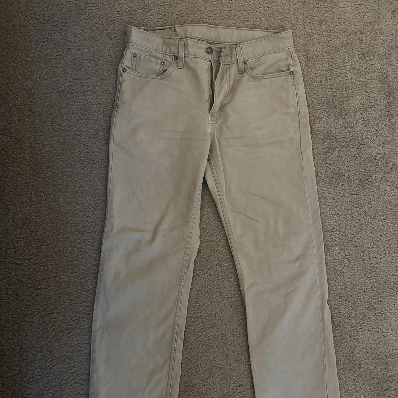 Cream-color trousers: New; Only worn on a few... - Depop