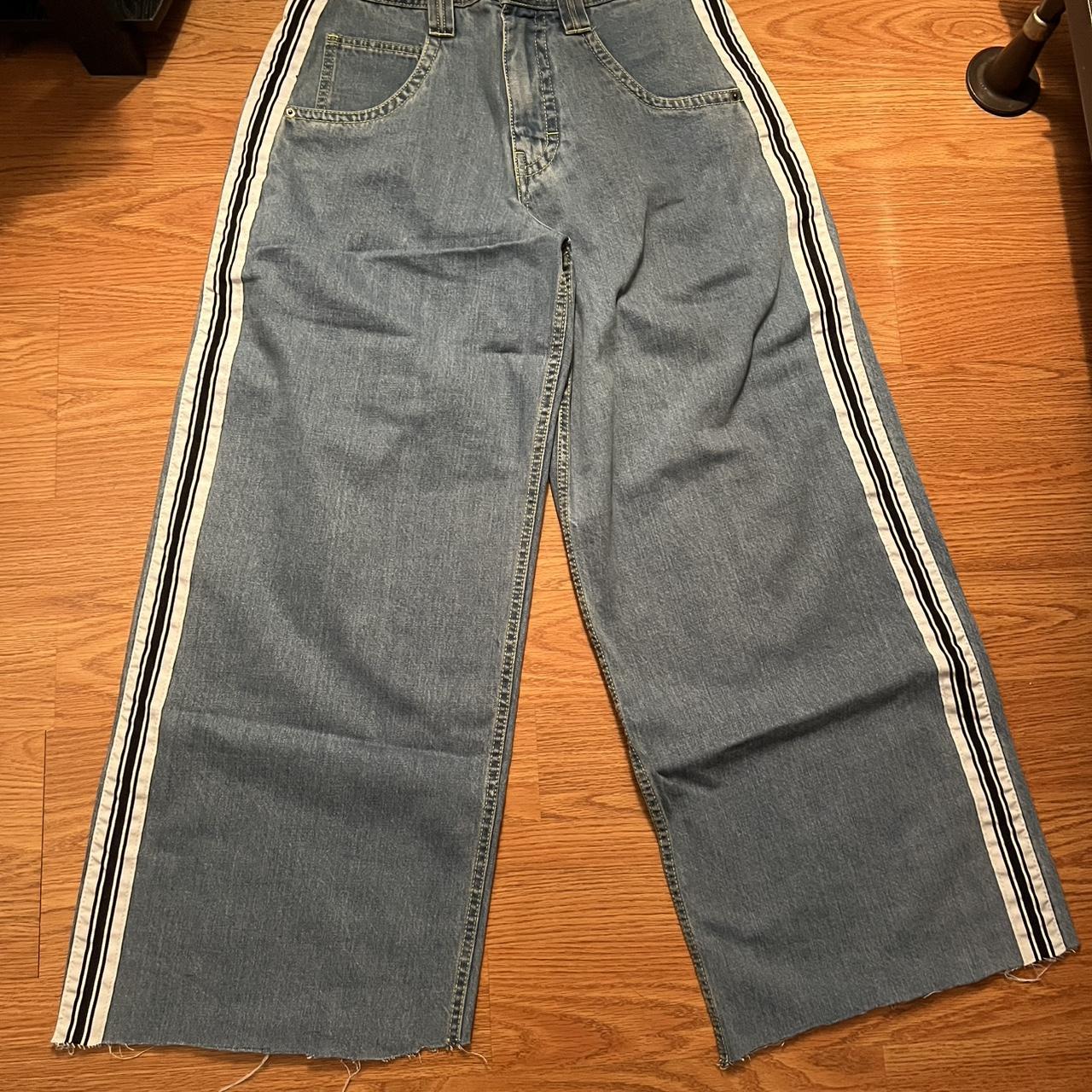 Men’s Alab Wide Leg Jeans With Baggy Fit Giving Of... - Depop