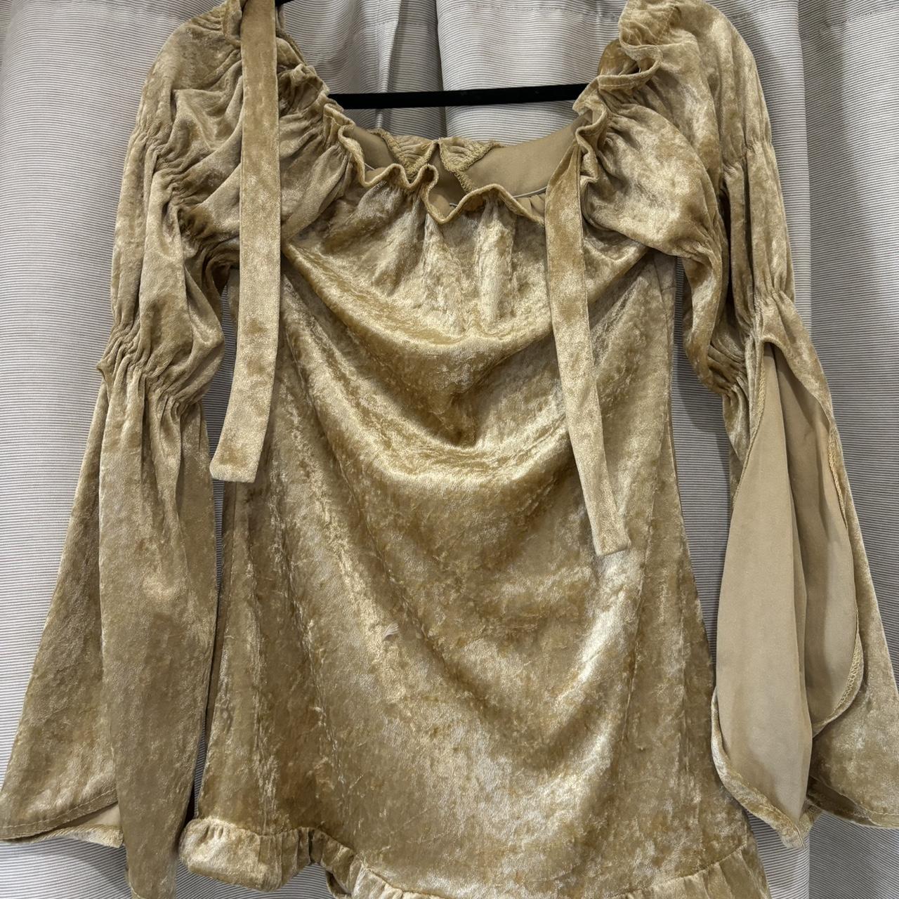 Renaissance-esque Top with Bell Sleeves and strap to... - Depop