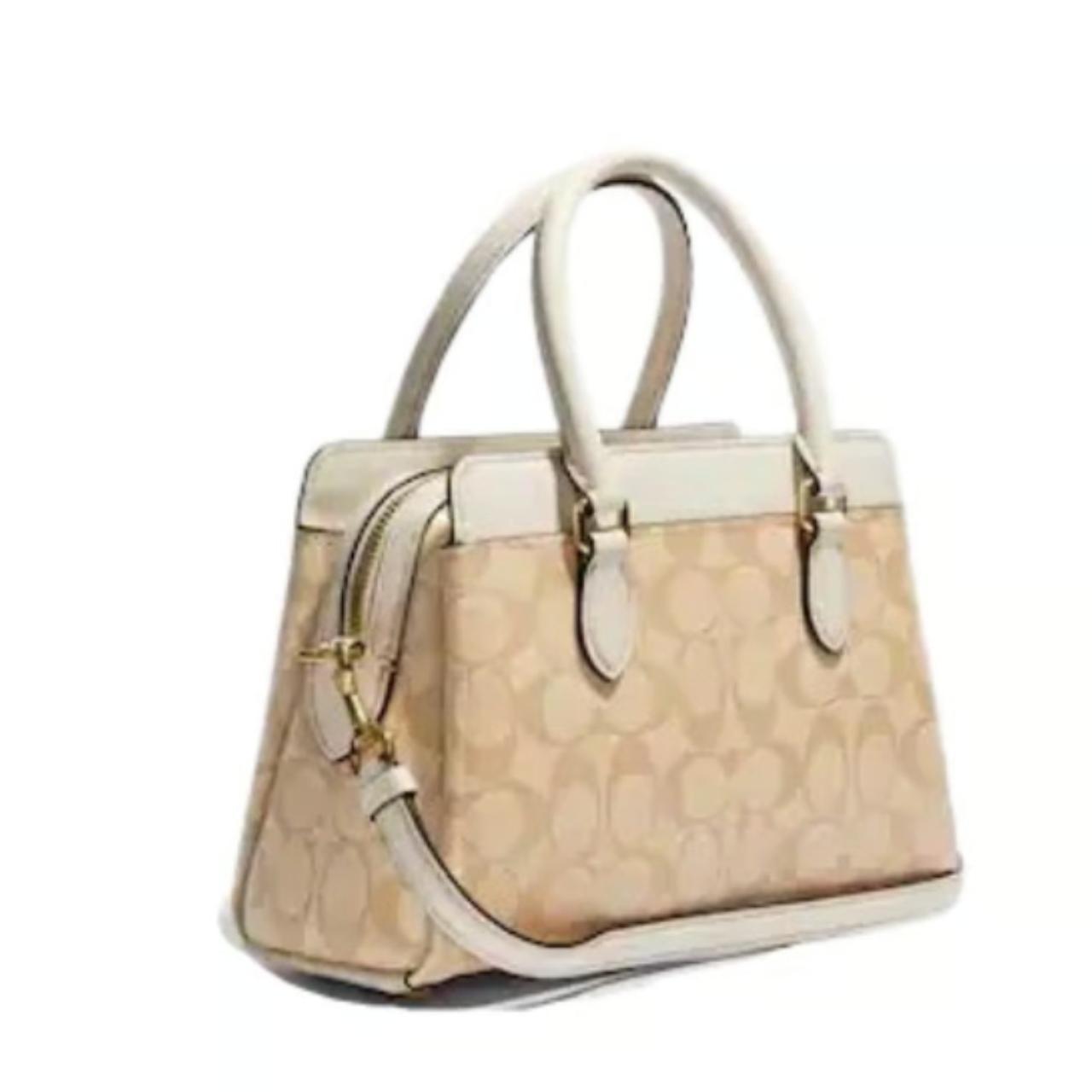 COACH DARCIE CARRYALL IN SIGNATURE CANVAS WITH... - Depop