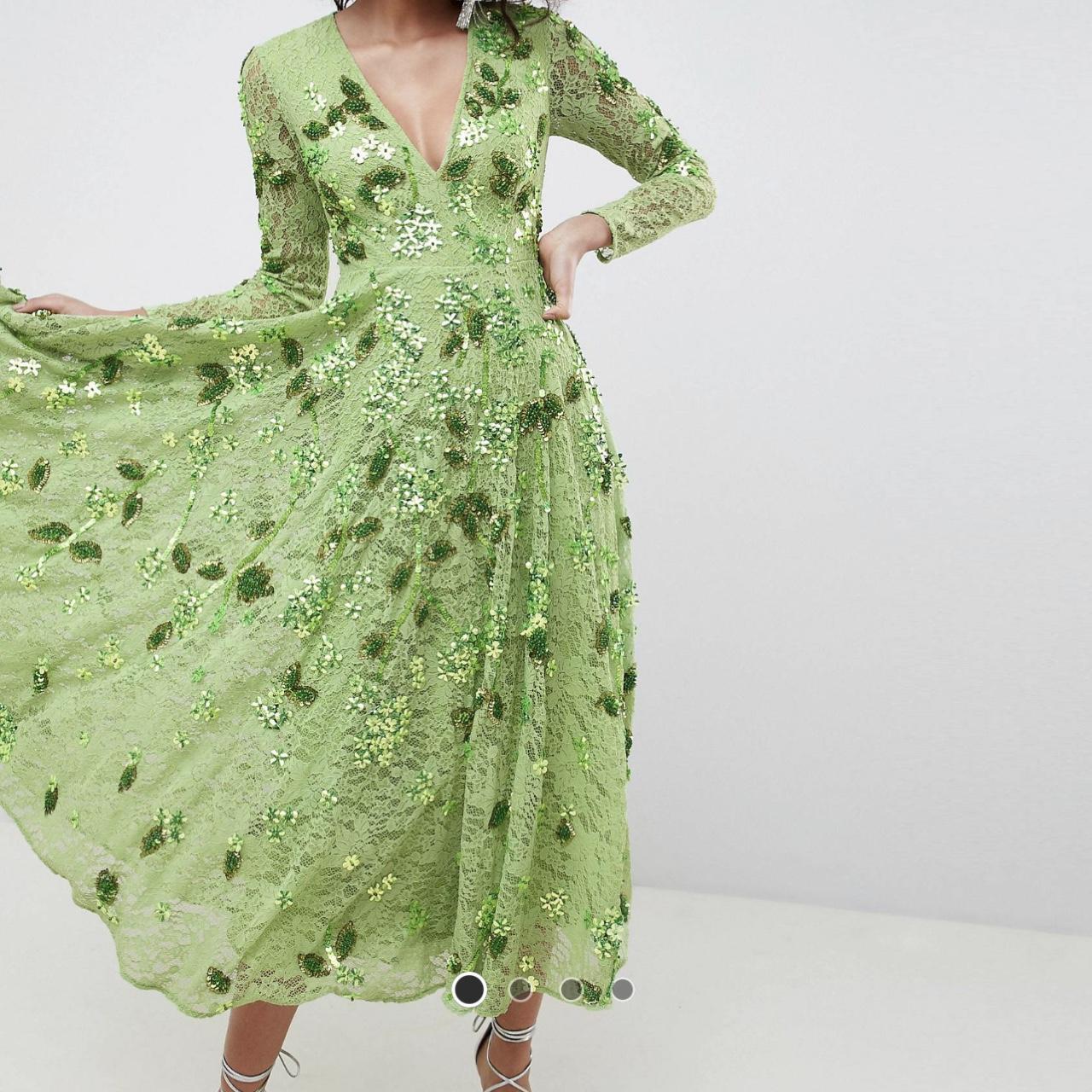 absolutely beautiful ASOS Edition green dress!... - Depop