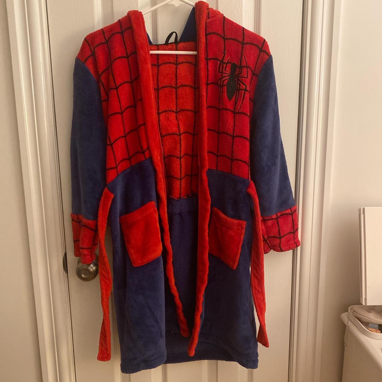 Spiderman kids bathrobe #spiderman size 12 fits... - Depop