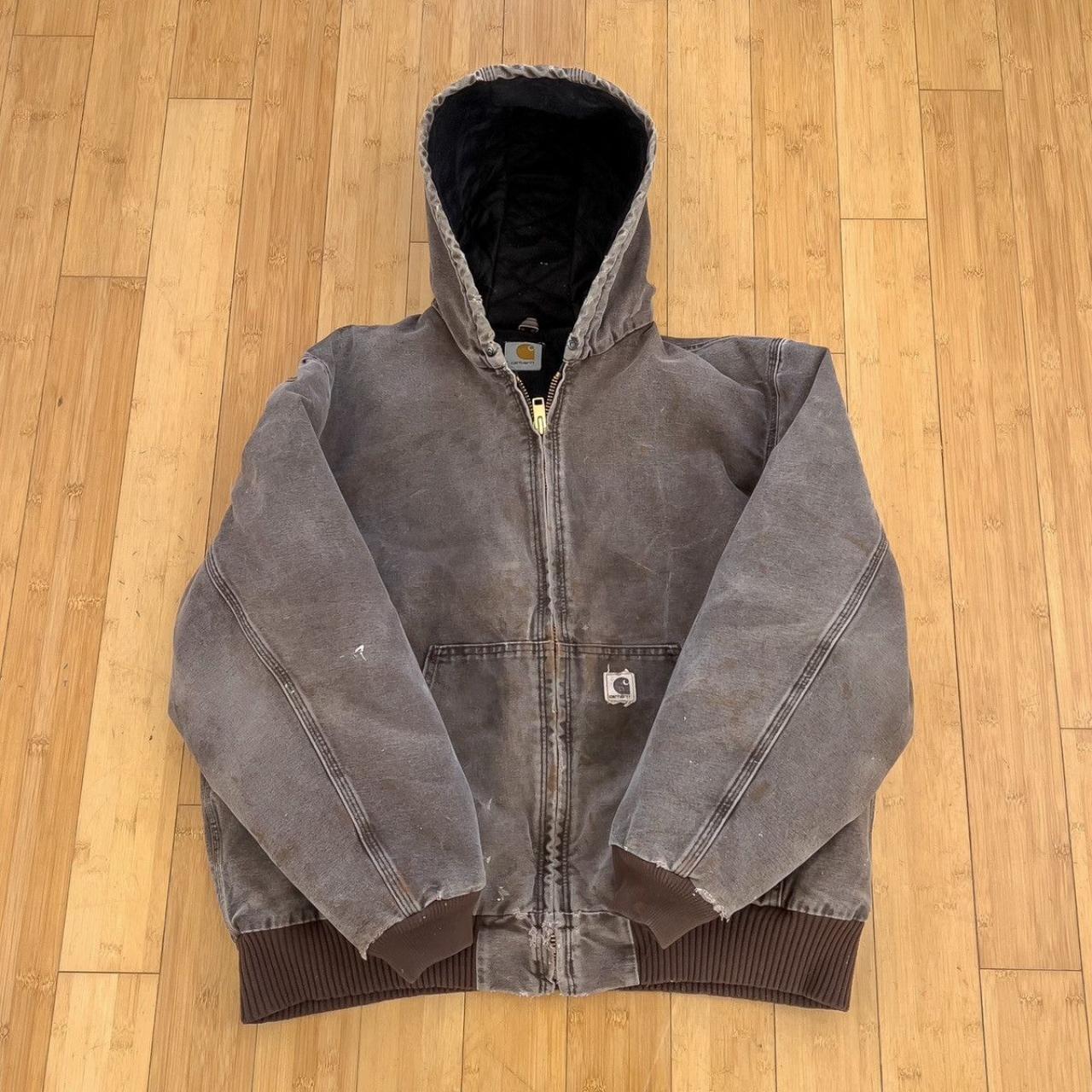 Vintage Brown Carhartt J130 Quilted Jacket • Jacket... - Depop