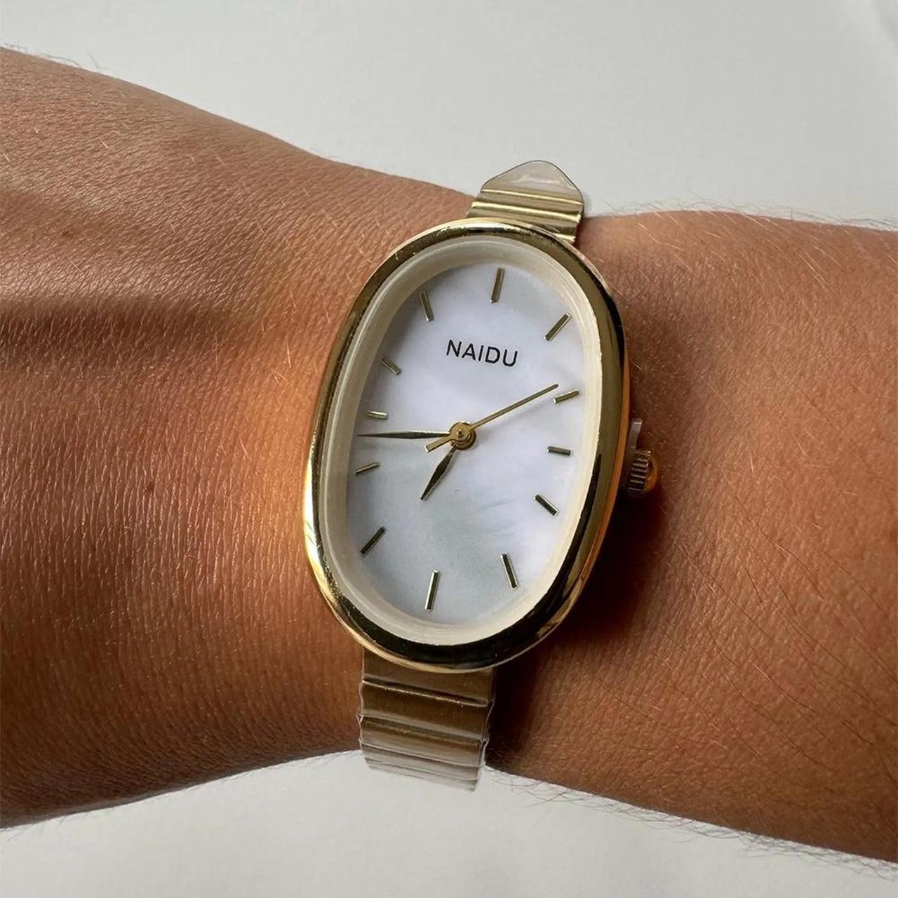 Color: Gold Movement: Quartz Watch Face:... - Depop