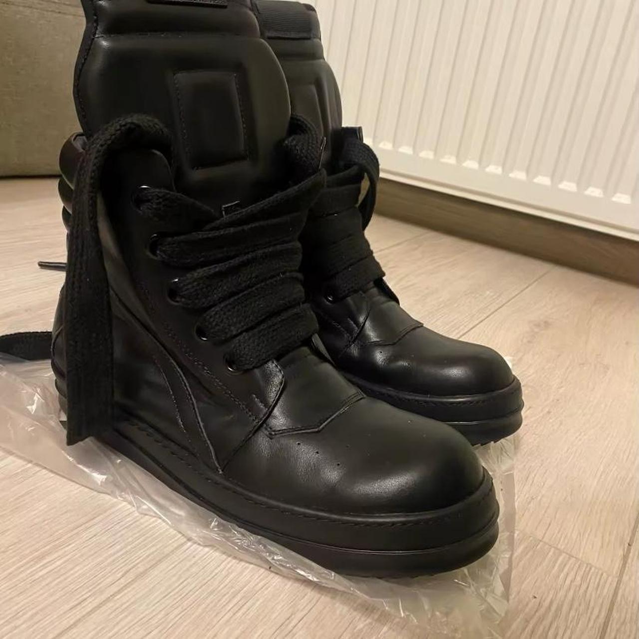 rick owen black geobaskets worn once #fly #lifestyle... | Depop