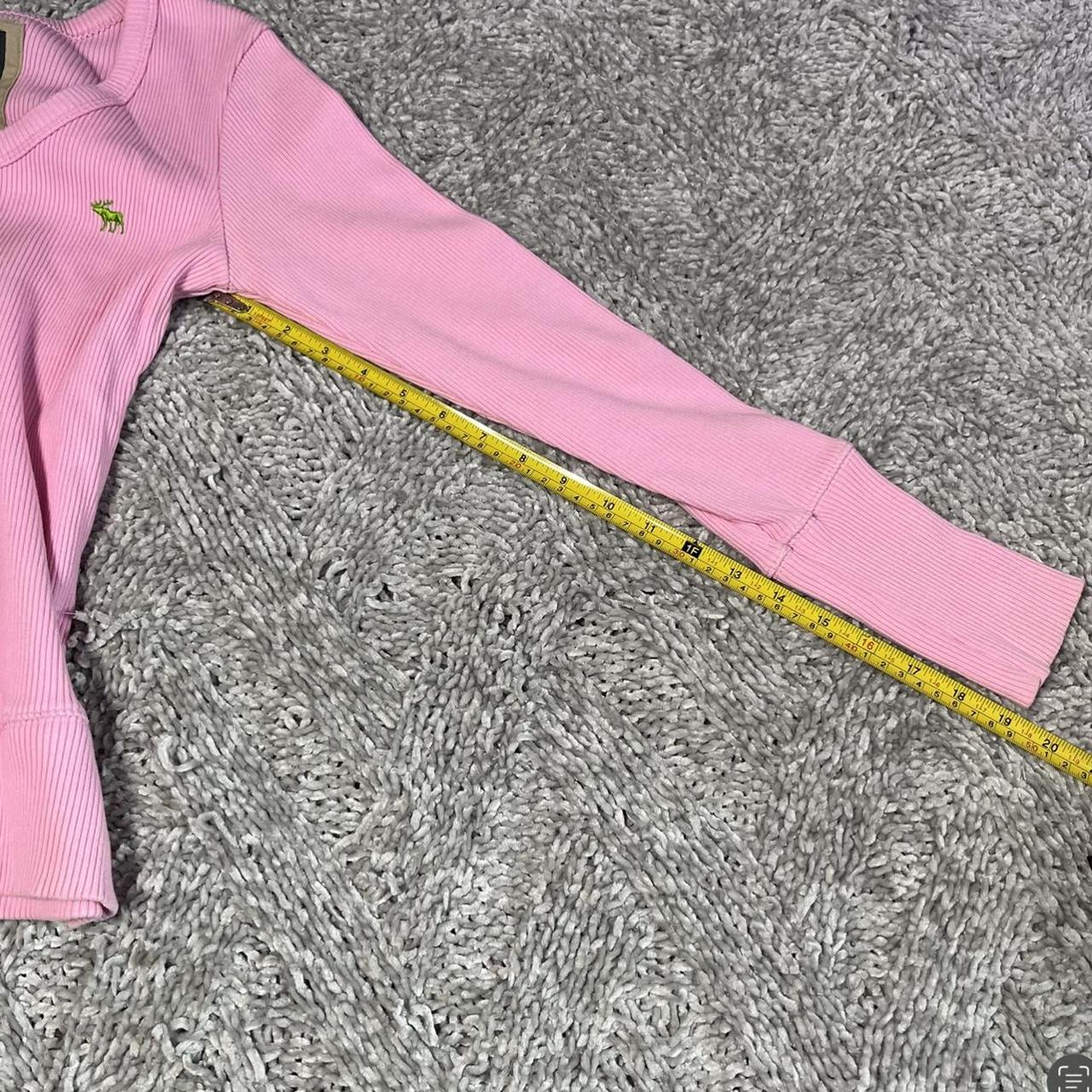 Vintage 2000s Light Pink Abercrombie & Fitch Henley... - Depop