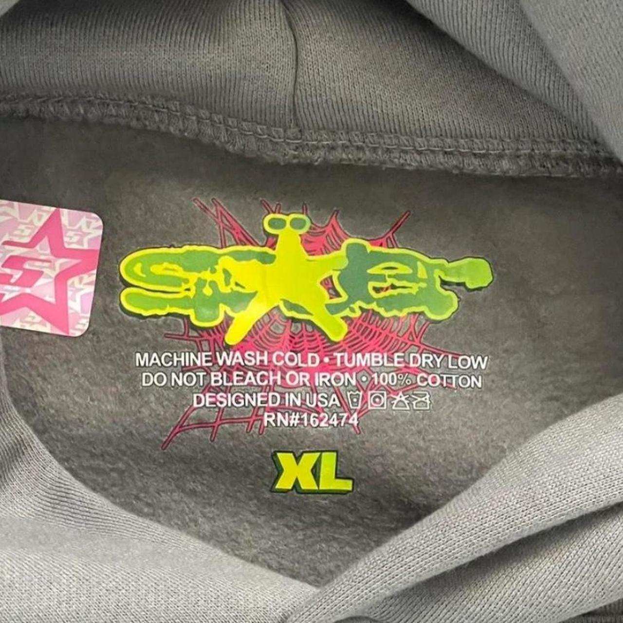 for everyone asking to see the tag on spider hoodie... - Depop