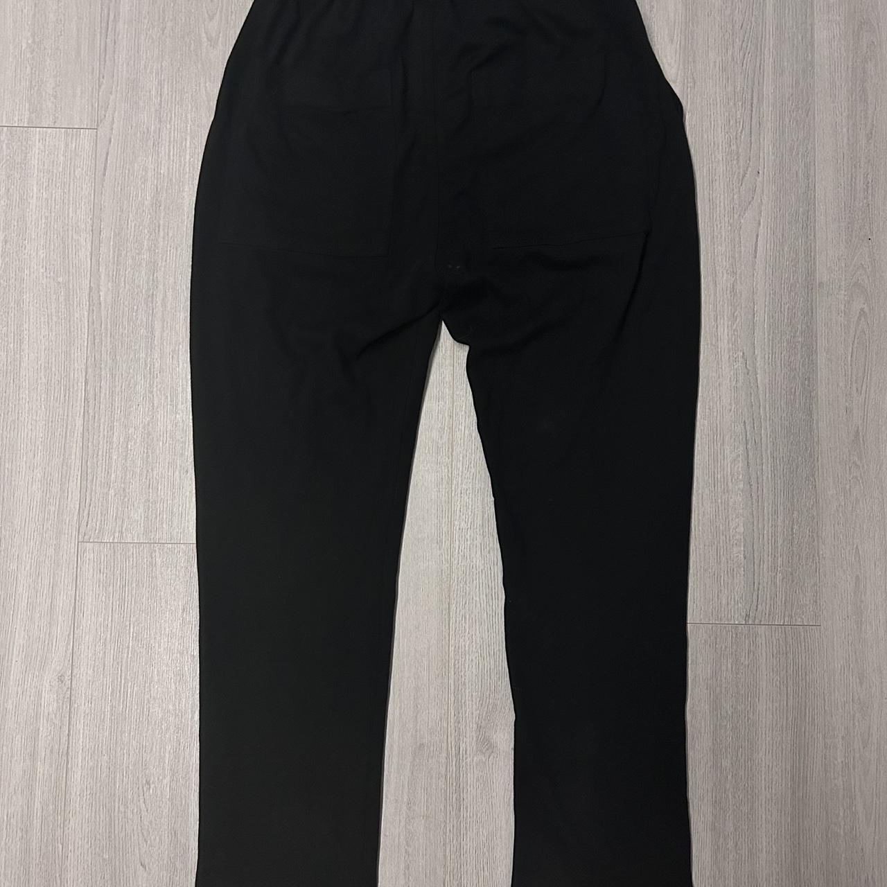 Large Rick Owen’s Darkshadow Uncuffed Black Joggers... - Depop