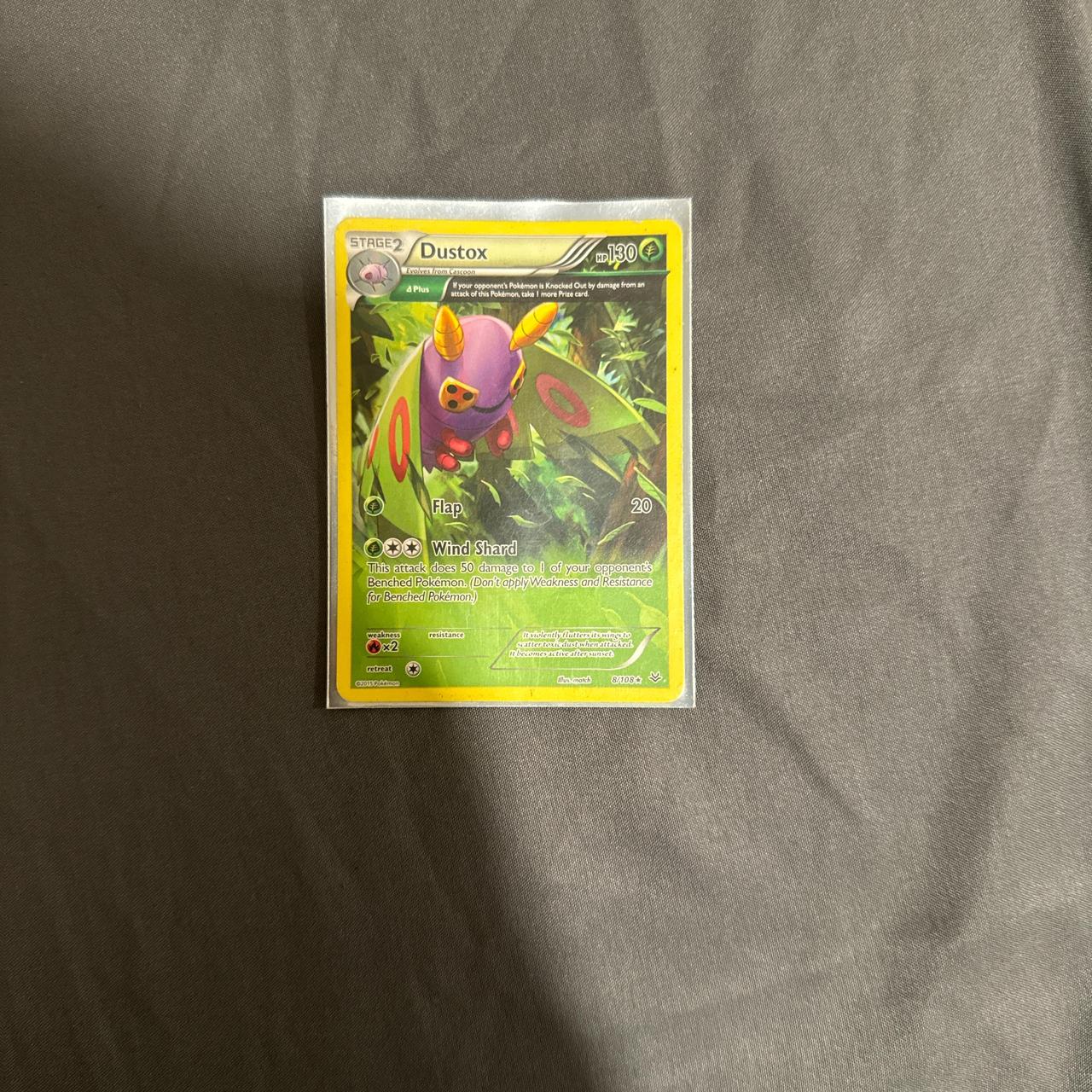 Dustox Pokémon TCG card from the Sun & Moon set... | Depop