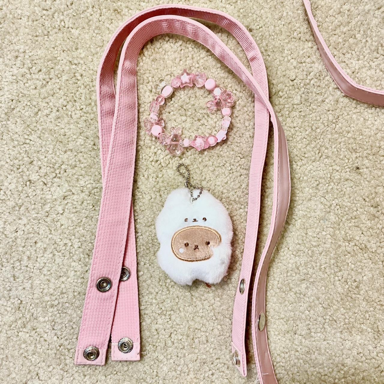 used pink ita bag, comes with FREE PLUSH KEYCHAIN... - Depop