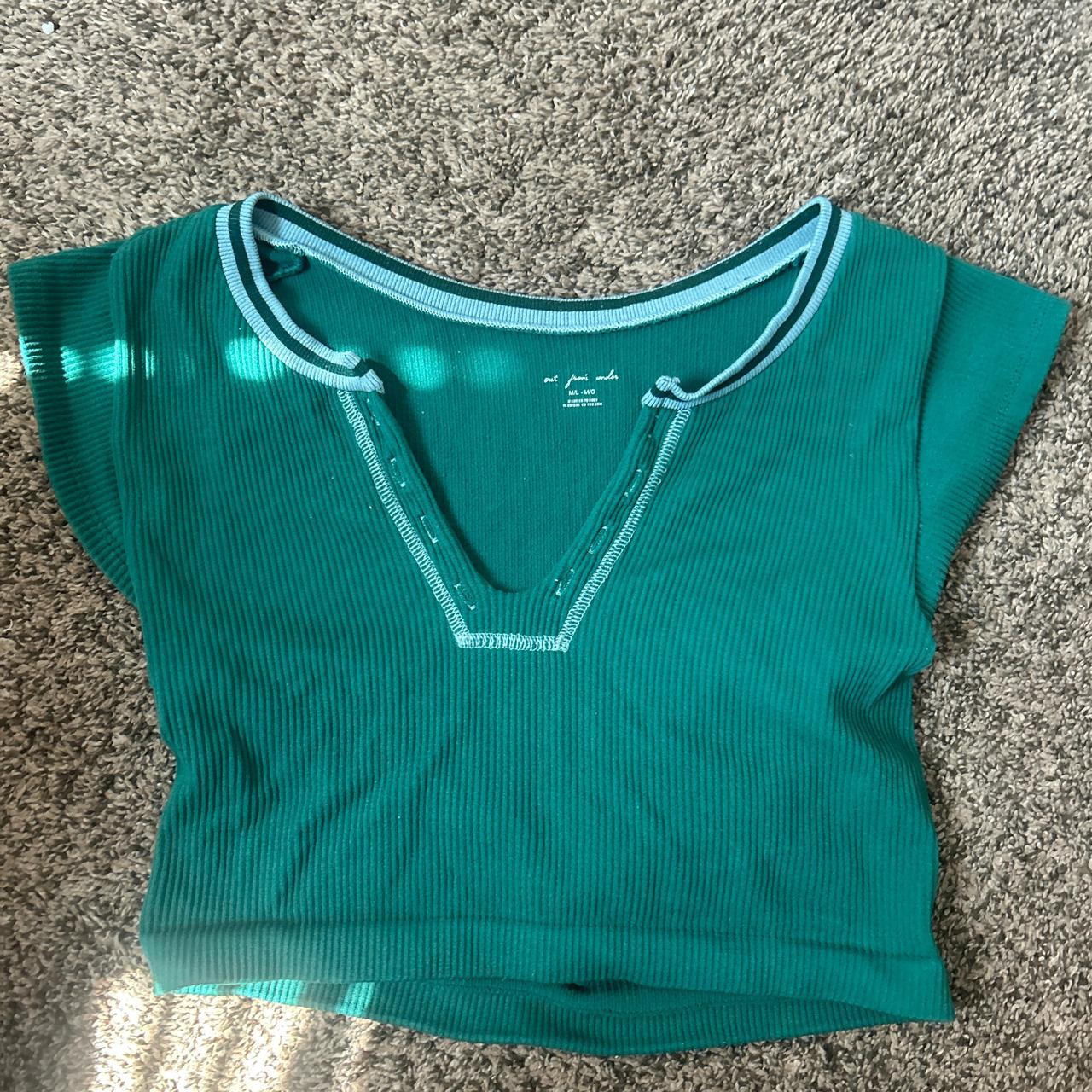 green urban outfiters out from under go for gold top... - Depop