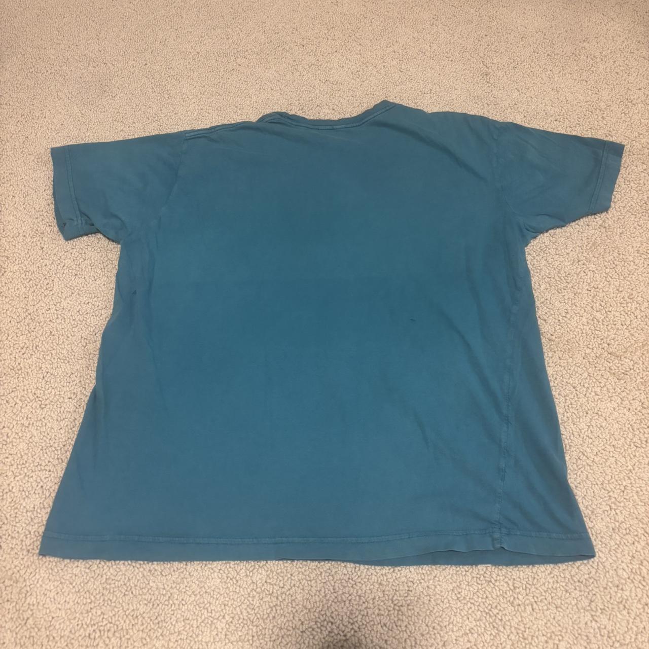 light blue affliction type y2k grunge design route... | Depop