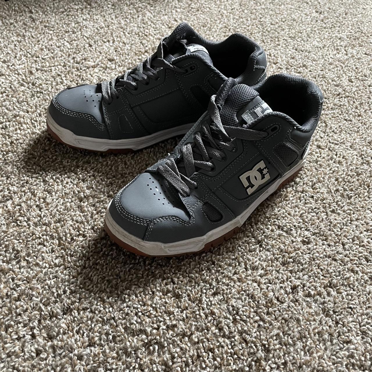 DC grey stag skater shoes size 8 USA mens lightly... - Depop