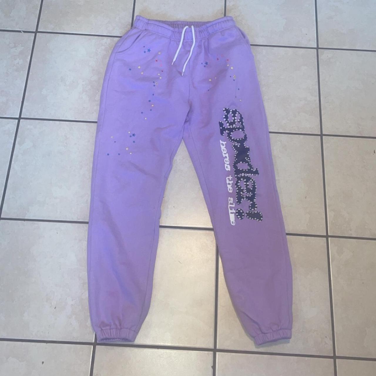 Sp5der Açaí Sweatpants size large 1:1 100% Authentic... | Depop