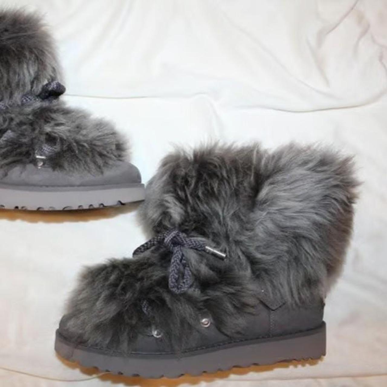 NIB UGG WOMEN'S POSH MINI FUR SUEDE SHEARLING LINED... - Depop