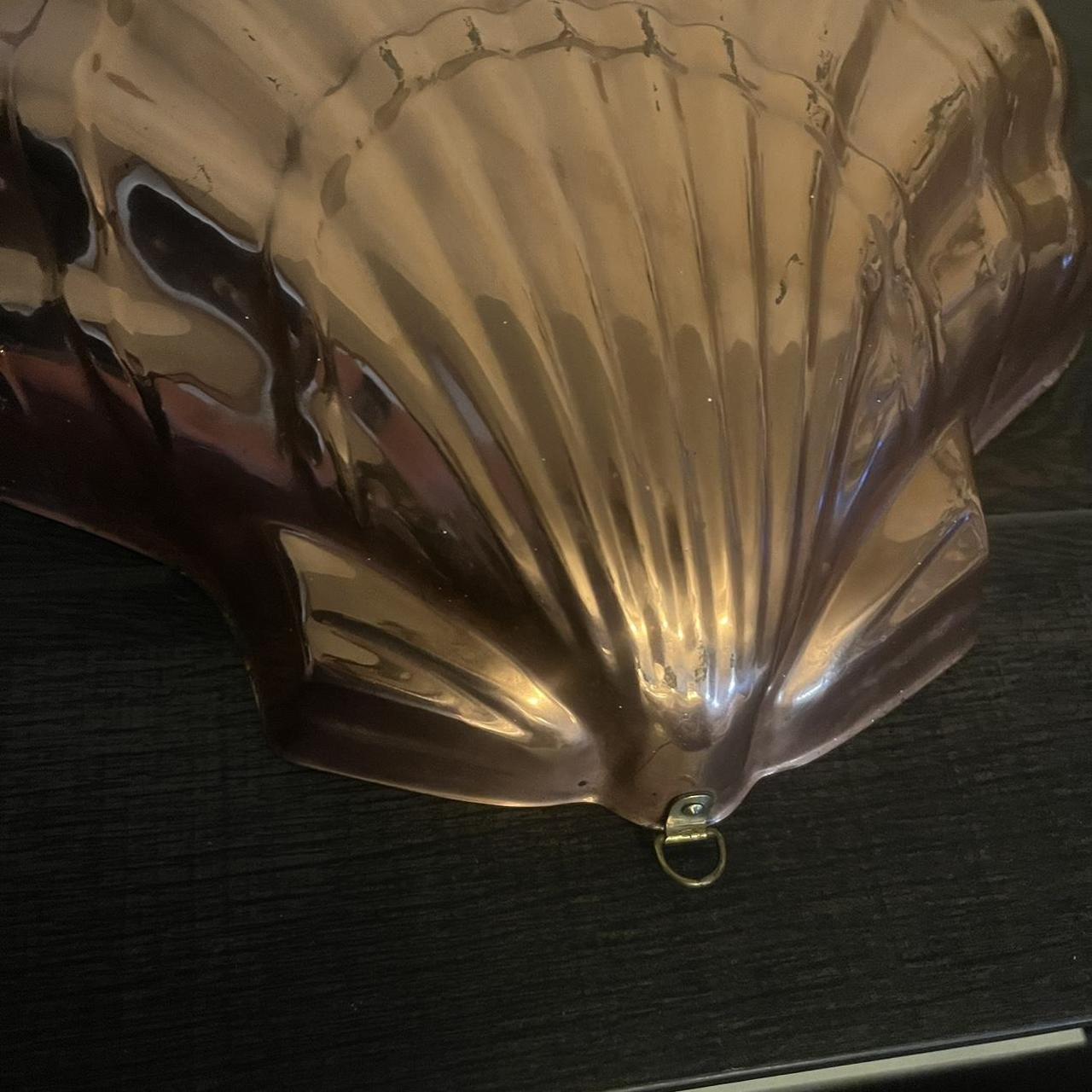Vintage Copper Clam Shell Jello Mold Wall Hanging... - Depop