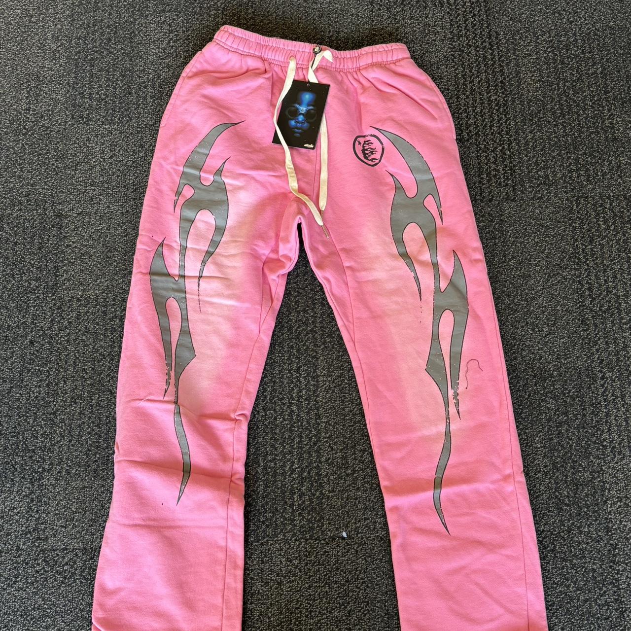 Pink Hell Star Sweats | Depop