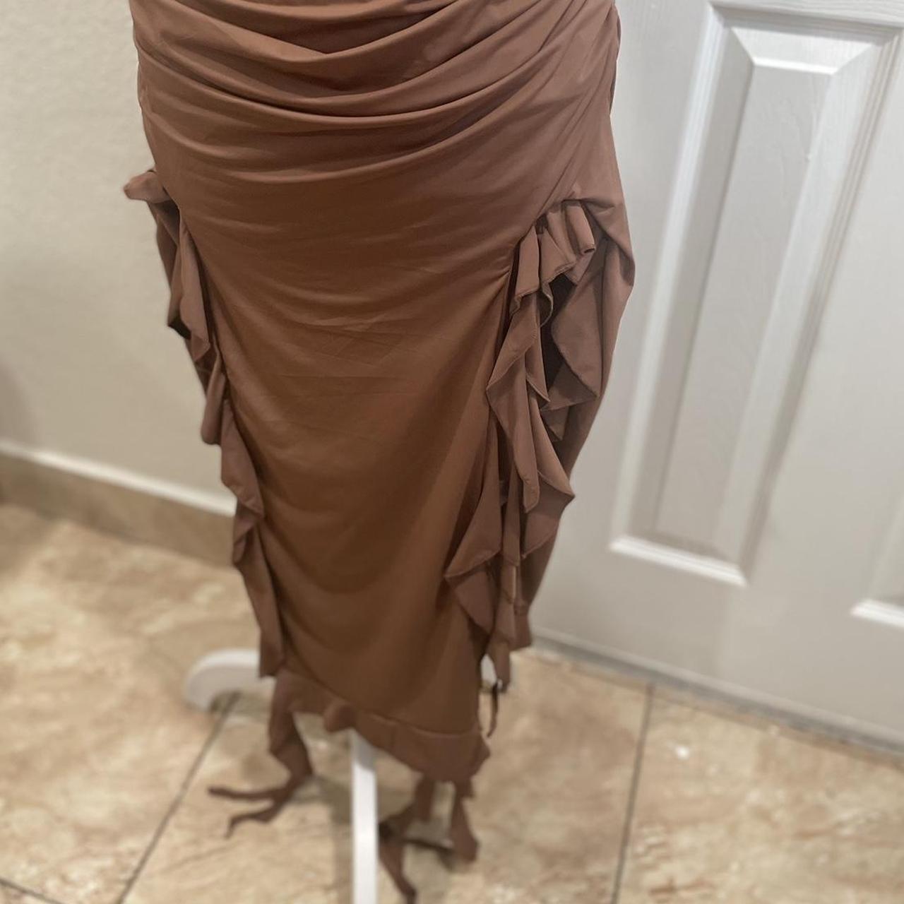 Brown ruffle jellyfish dress! Super super cute! I... | Depop