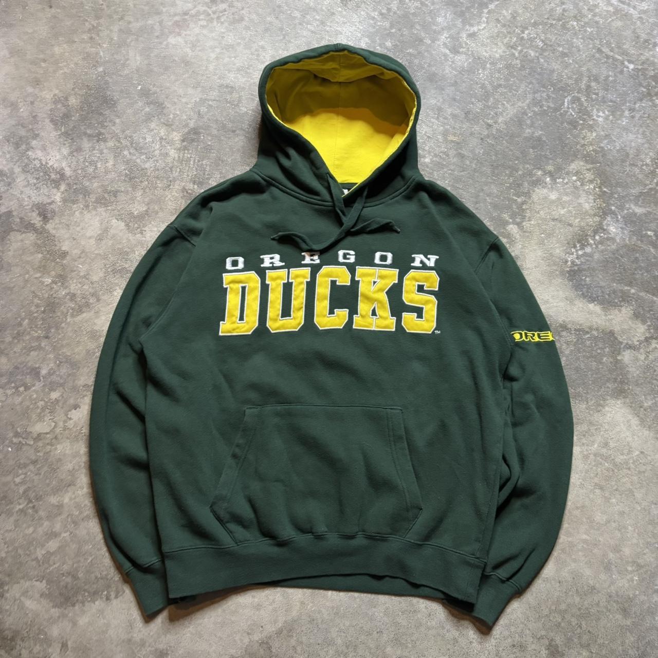 Vintage Y2K Green Yellow University of Oregon Ducks... | Depop