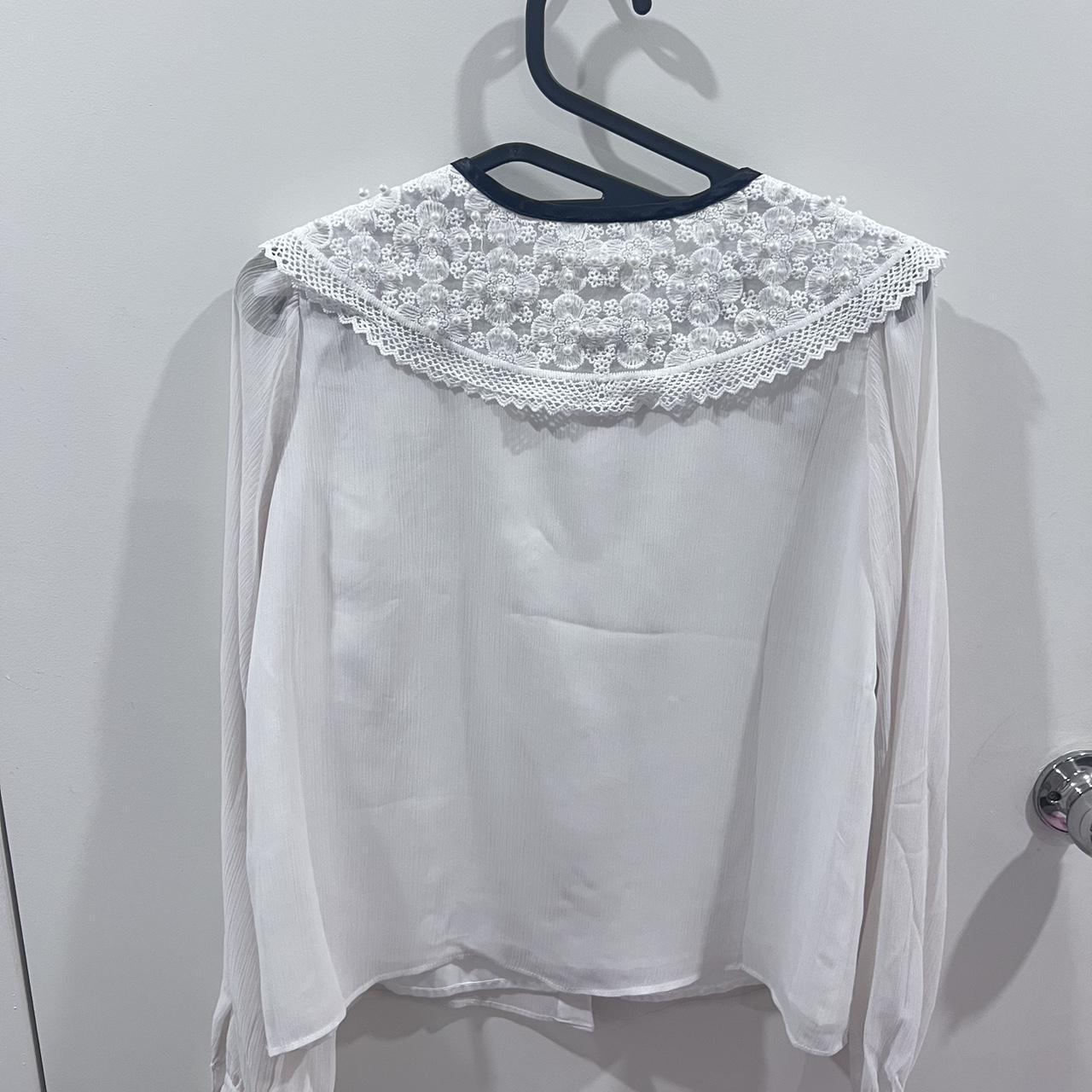 Michelle Macaron top blouse One-size Wore once in... - Depop