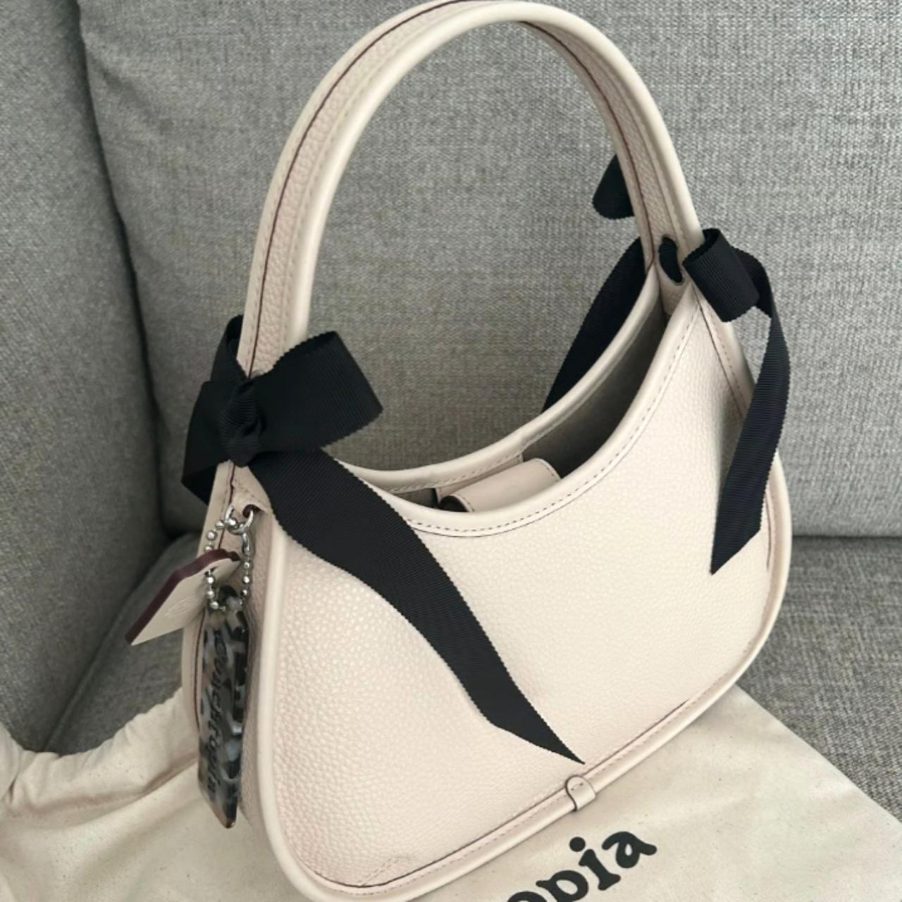 Coach Coachtopia Ergo Shoulder Bag White with Bows... - Depop