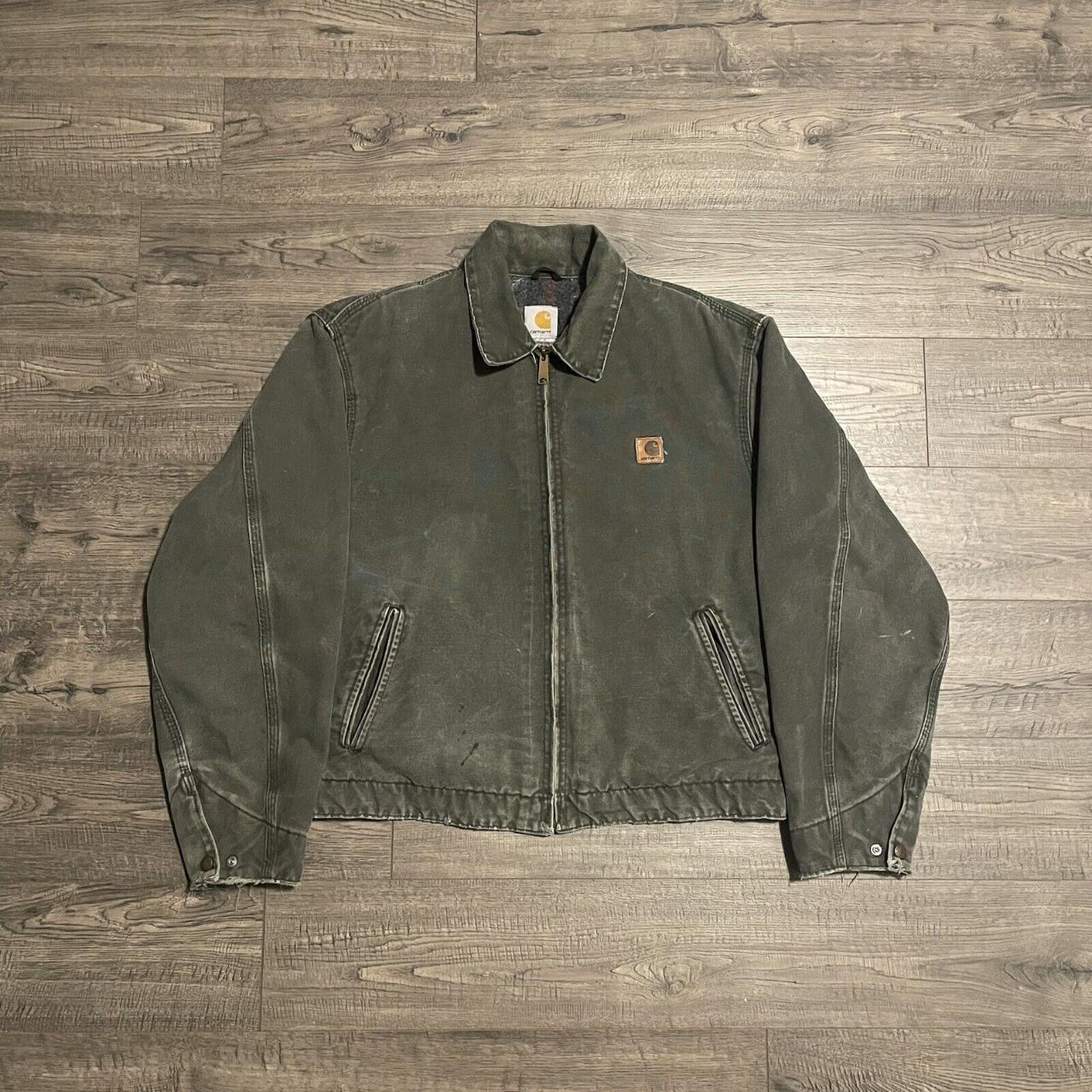 Vtg Carhartt J97 Style MOS Green Detroit Fits Medium... - Depop
