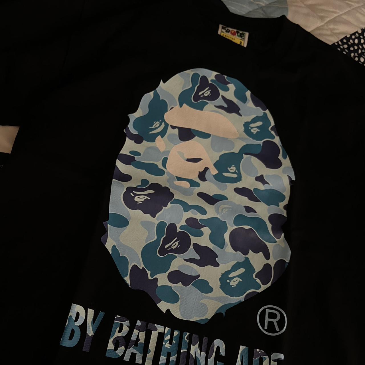 Blue bape shirt Got it from stock x Comes with... - Depop