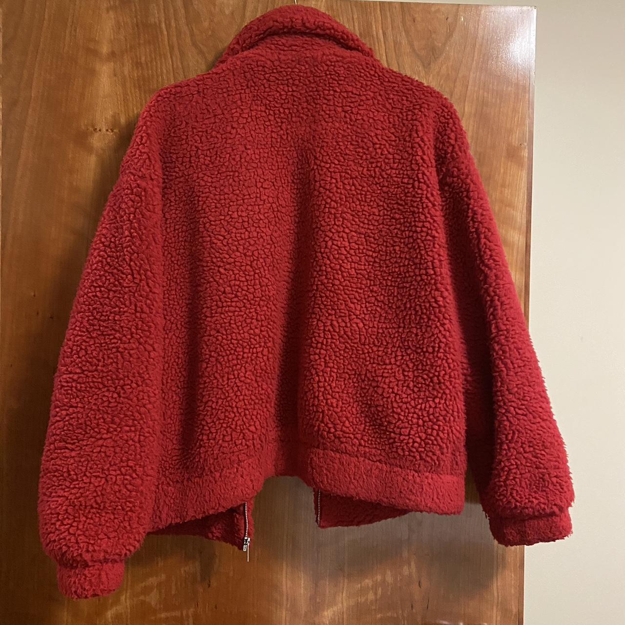 New Look Red Teddy Coat Size M - i’m an 8 and it’s... - Depop