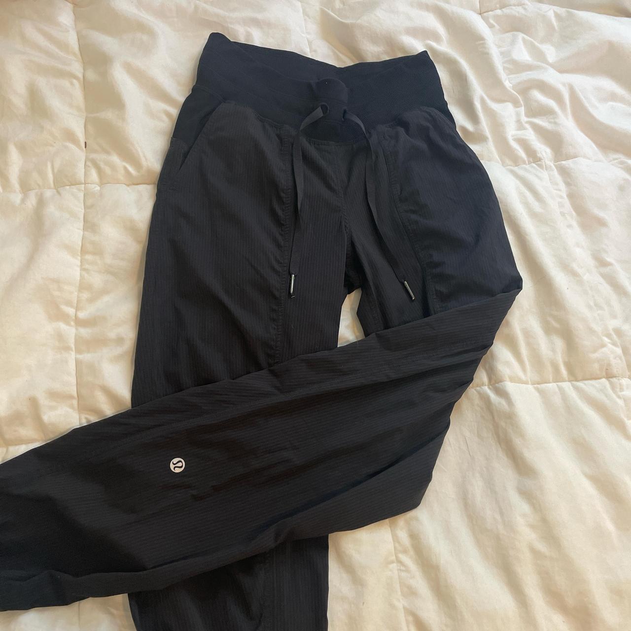 black lululemon dance studio pants jogger size... - Depop